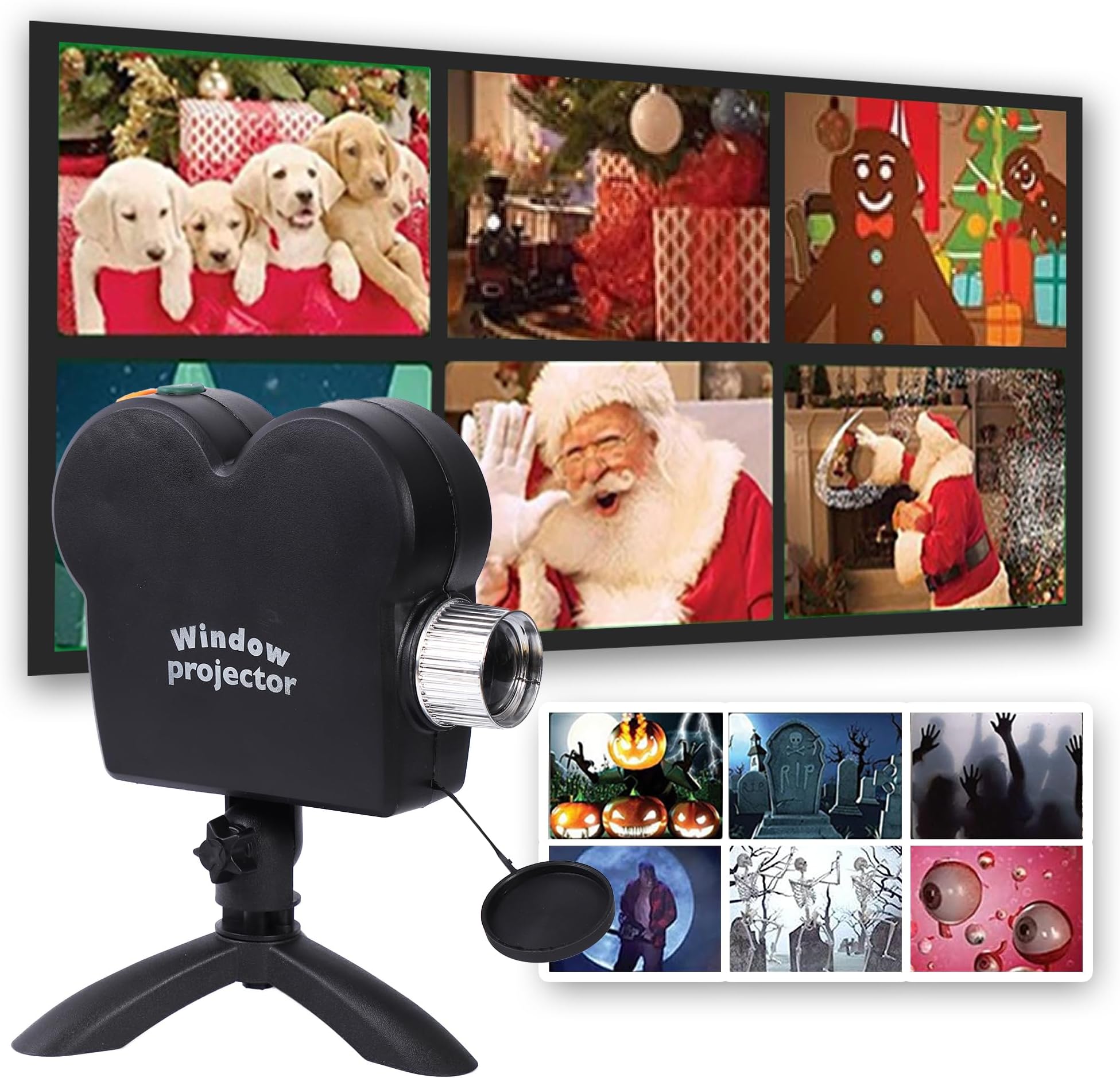 Amazon.com: Halloween Window Projector, Outdoor Christmas Projector ...