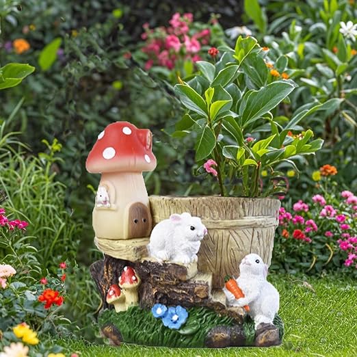 Amazon.com: PARAS KORS Garden Statue Decor, Flower Pots Planters Pots ...