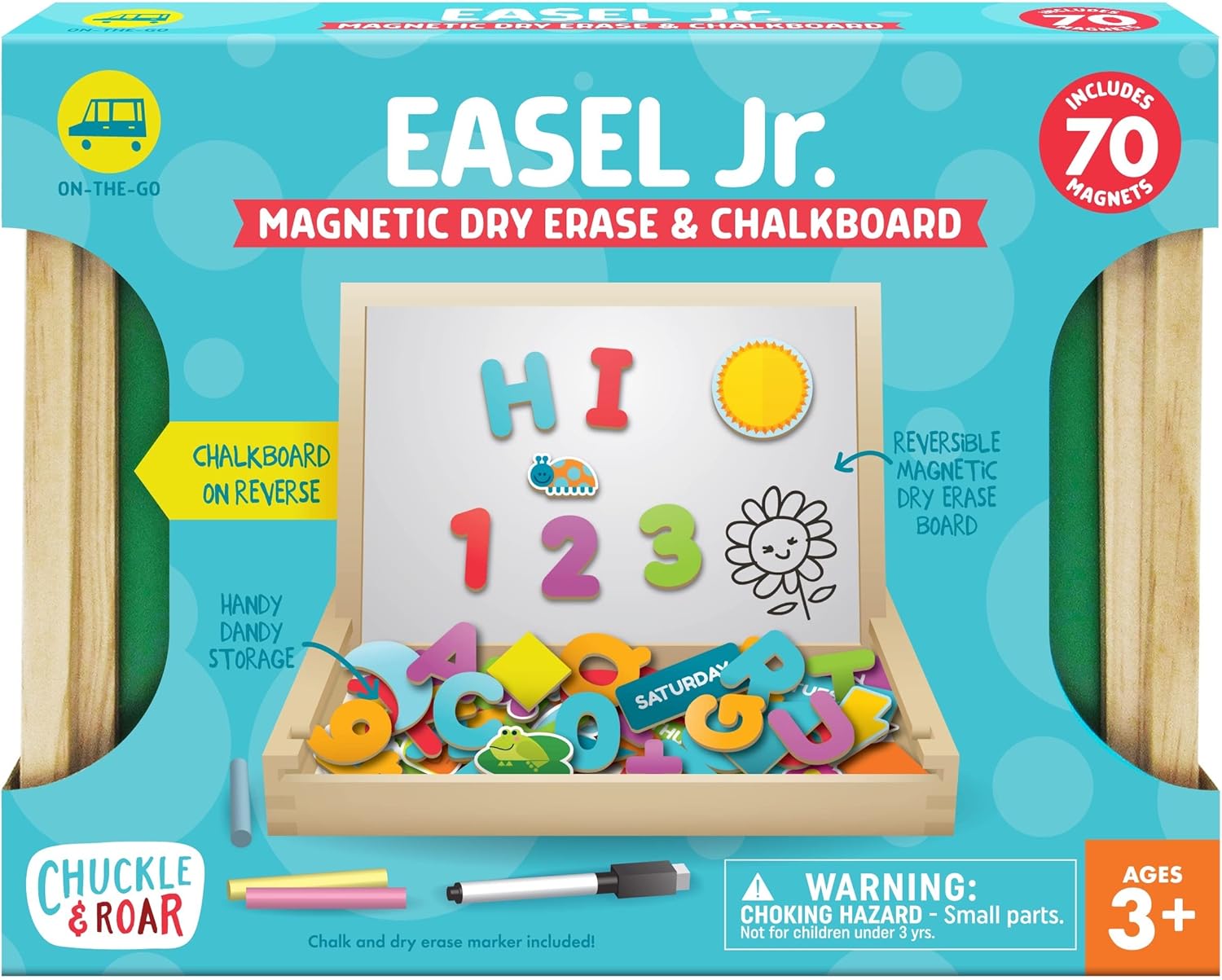Amazon.com: Chuckle & Roar - Easel Jr. Magnetic Dry-Erase and Chalk ...