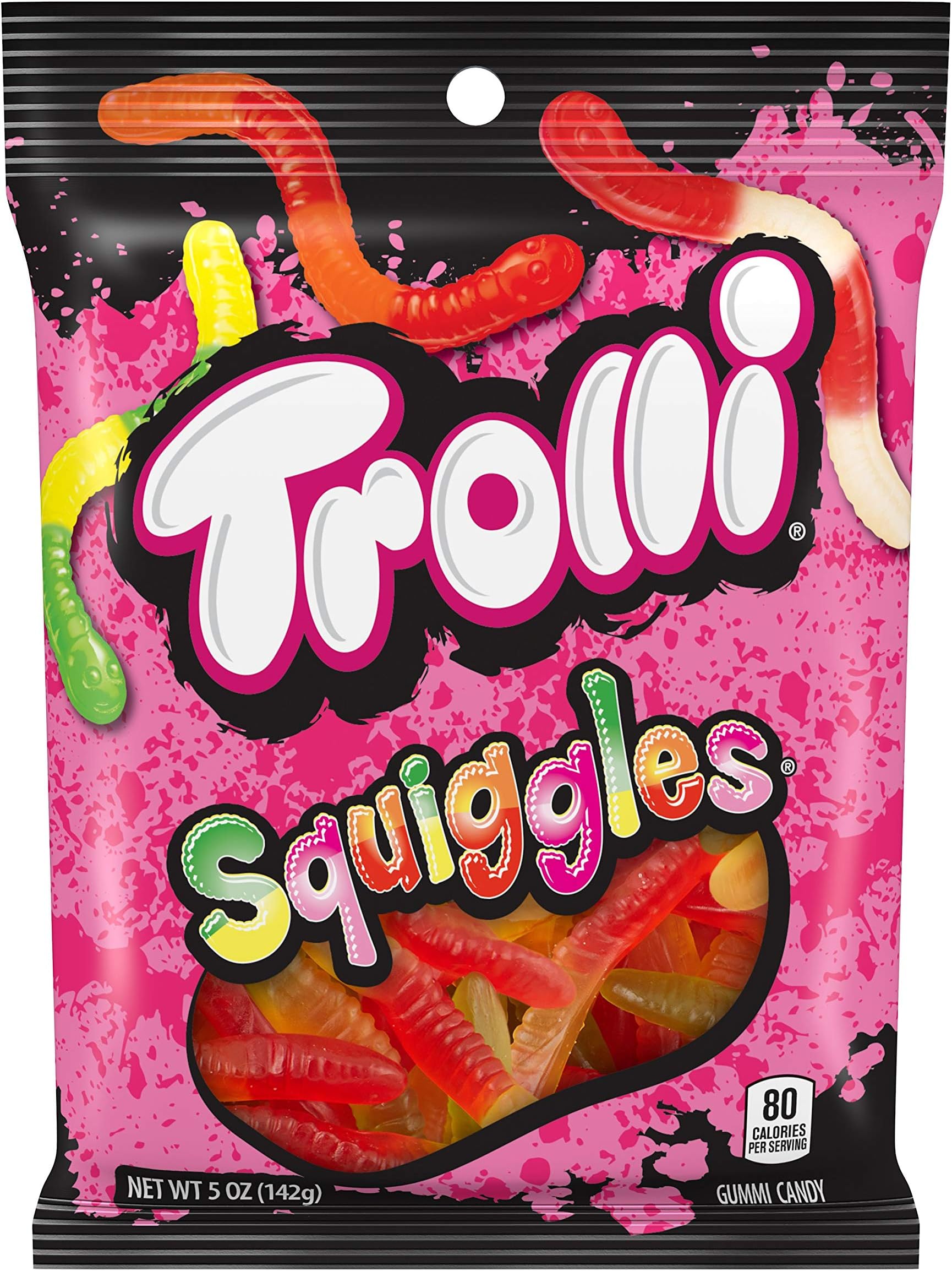 Amazon.com : Trolli Squiggles Sour Gummy Candy, 5 Ounce Bag, Pack of 12 ...