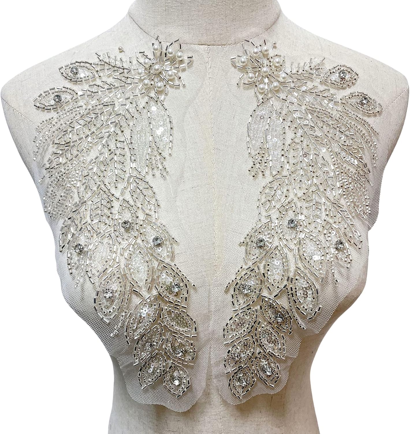 Amazon.com: Liveish White Appliques for Dresses, Wedding Gowns and ...