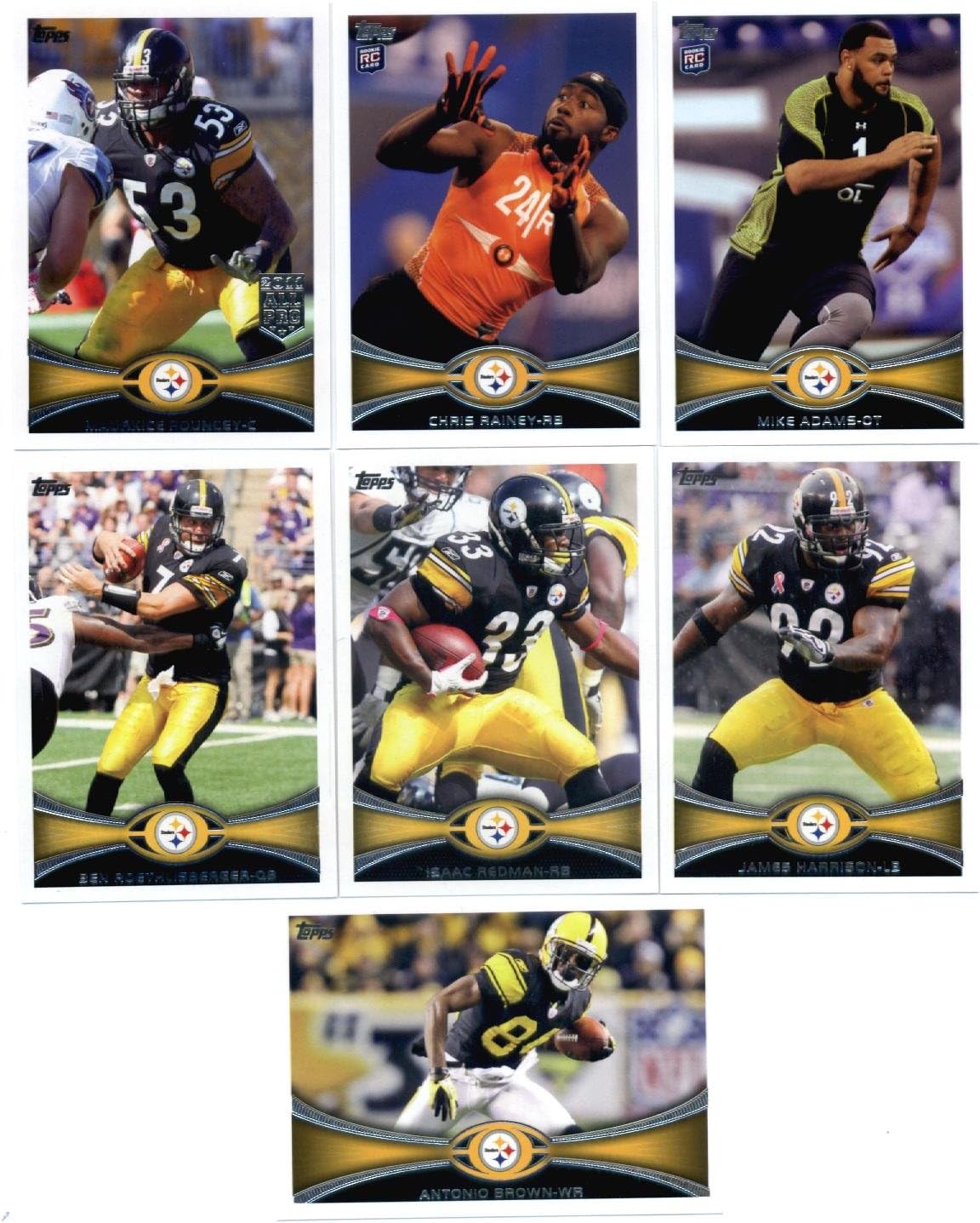 Amazon.com: 2012 Topps Pittsburgh Steelers NFL Team Set - 14 cards with ...