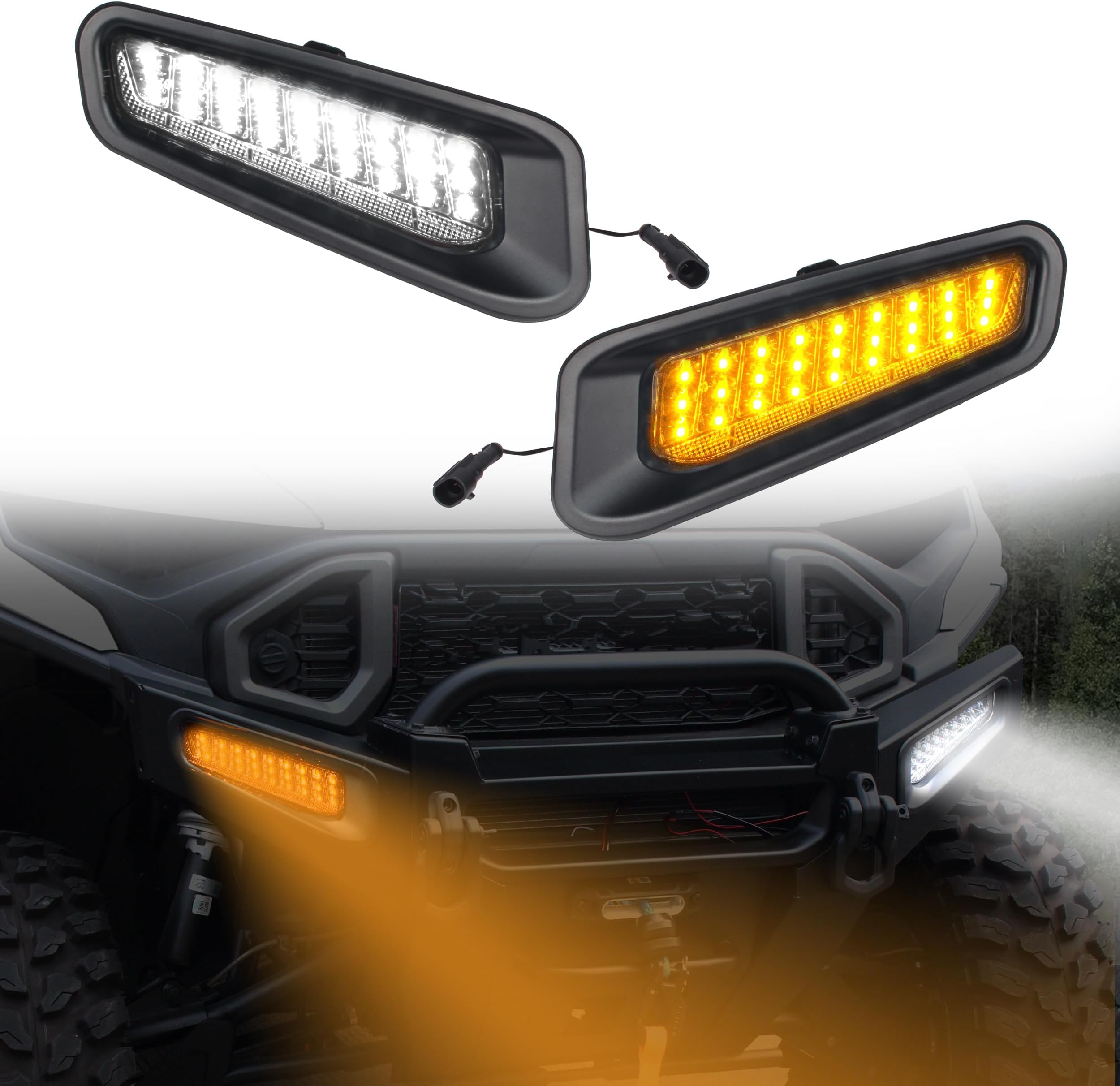 Amazon.com: LitMiRaCle LED Front Bumper Accent Lights for Polaris ...