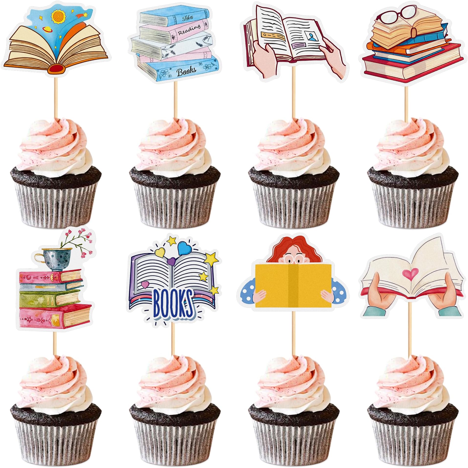 Amazon.com: Whimsical Practicality Books Cake Border 2 Strips per Sheet ...