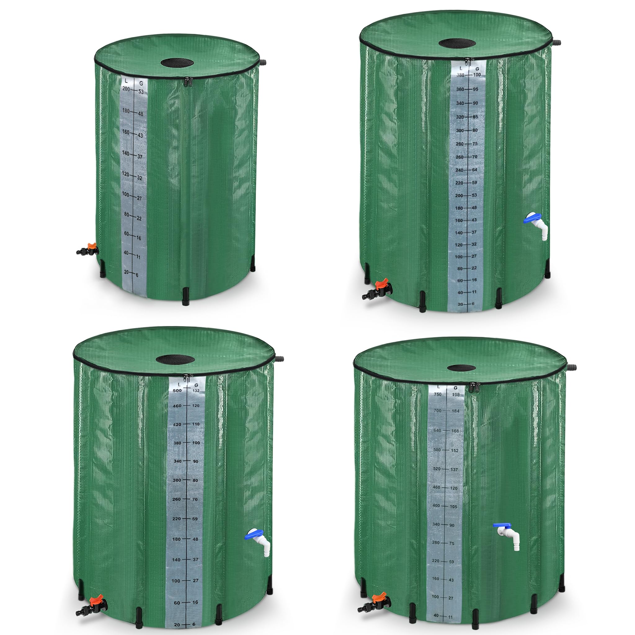 SUBTLETY Regenwassertonne Faltbare Regentonne 200L Wasserspeicher ...