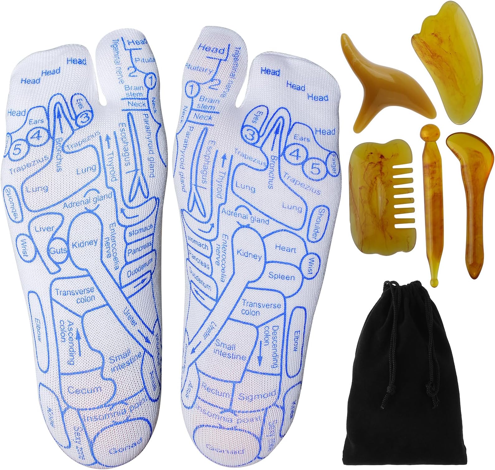 Amazon.com: Acupressure Socks Set with Massage Tool - Acupressure ...