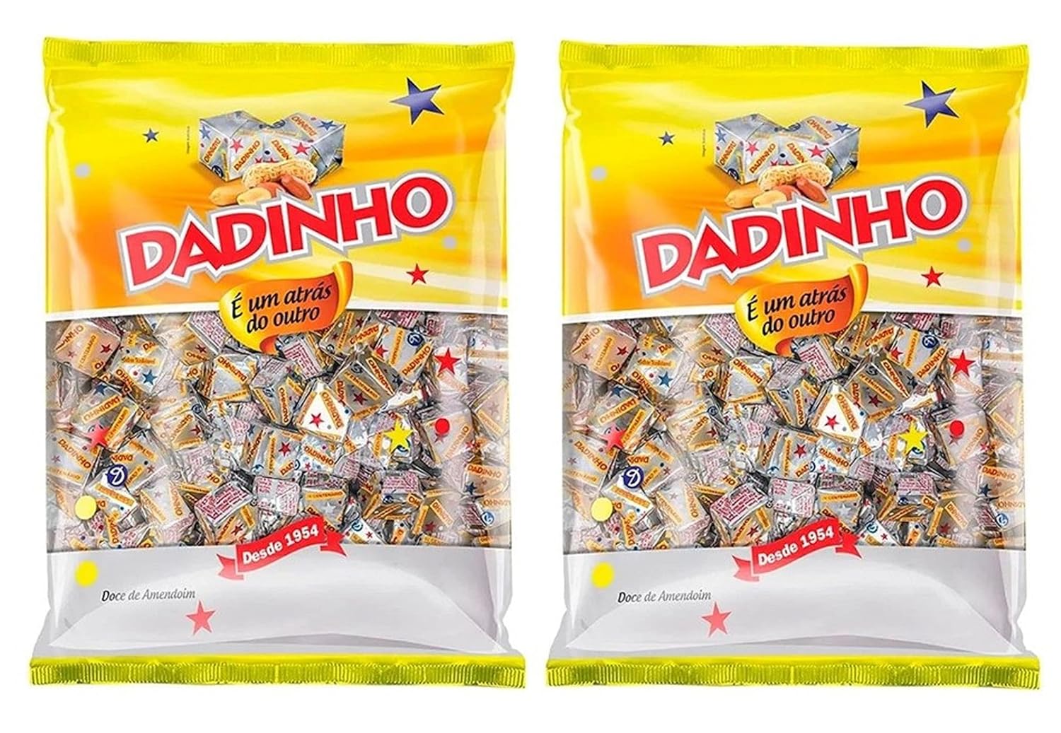 Amazon.com : 2 Pack Dadinho 600 Grams Doce De Amendoim Peanut Candy ...