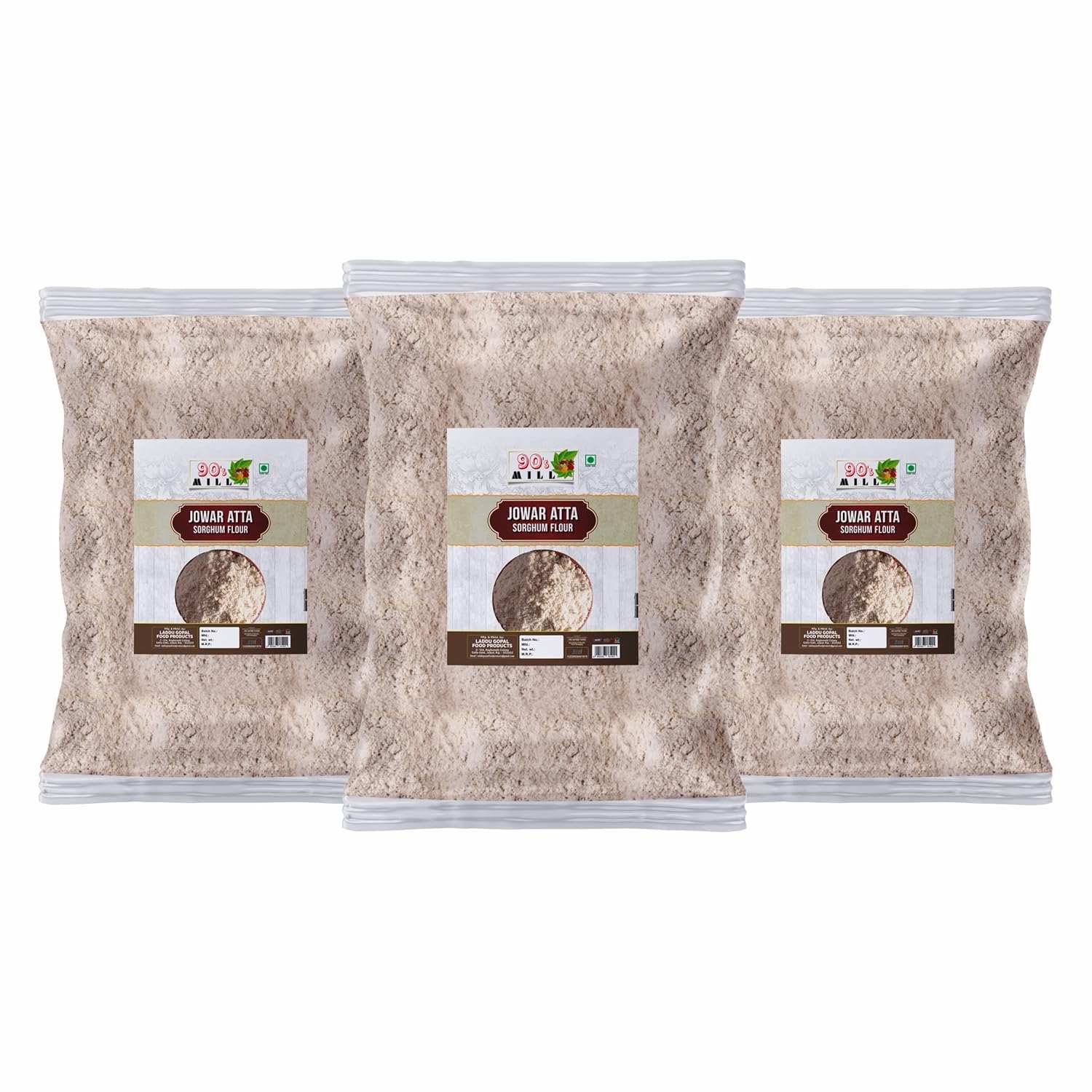 Nanded Sorghum/Jowar/Milo/Great Millet Flour/Atta Packed With Rich Nutrients-720g(240g*3Pkt ...