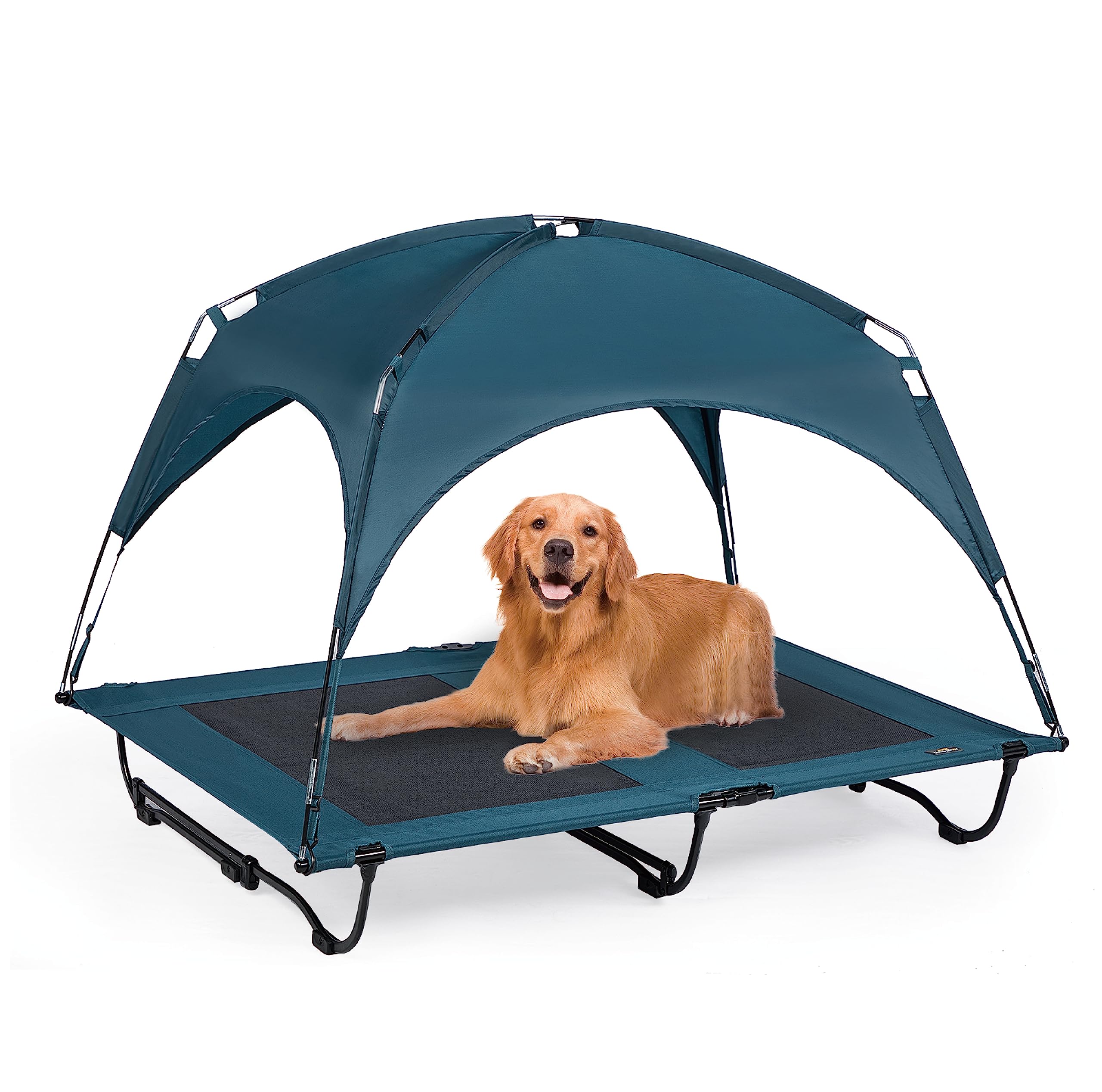 CANINE CANYON 47 Inch Large Elevated Cooling Dog Cot with Removable ...