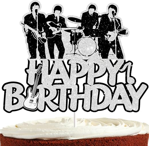 Amazon.com: The Band Happy Birthday Cake Topper for Boys Girls Rap Rock ...