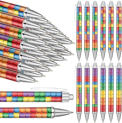 Amazon.com : Jetec 48 Pcs Building Block Ballpoint Pens Building Block ...