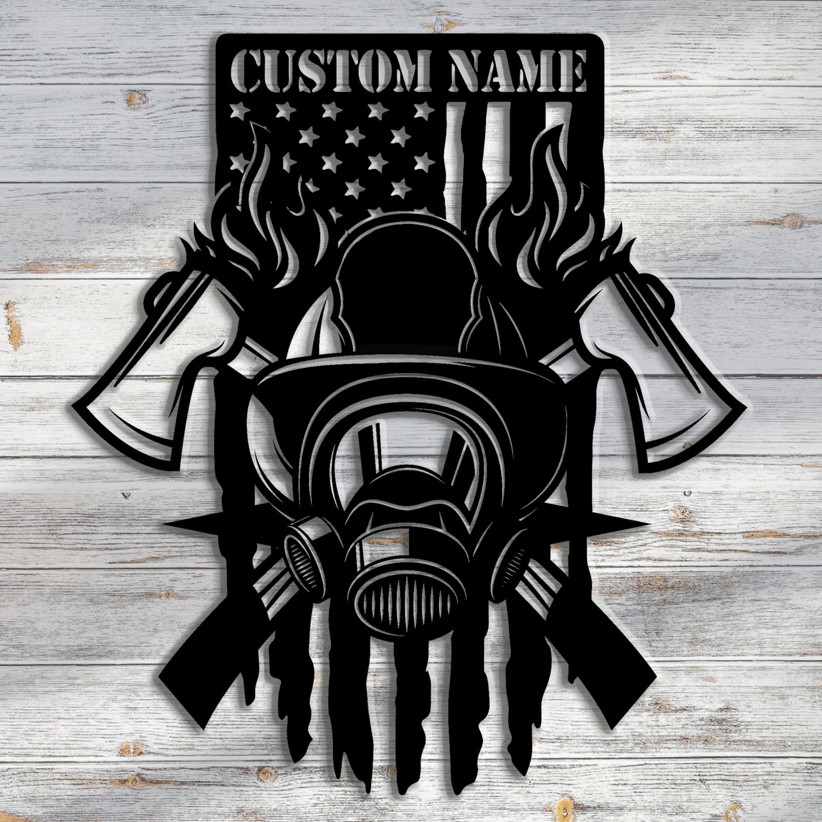 Amazon.com: HIOKPLS Customized US Firefighter Name Metal Sign ...