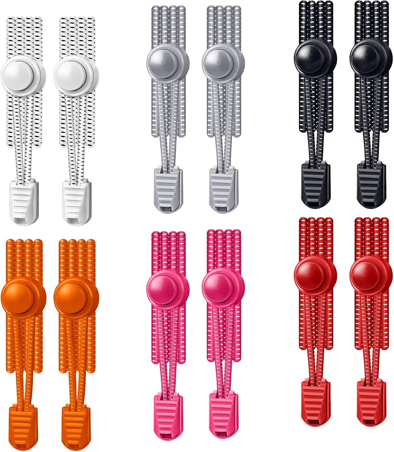Amazon.com: GOSALISU 6 Pairs Elastic Shoe Laces for Adults & Kids No ...