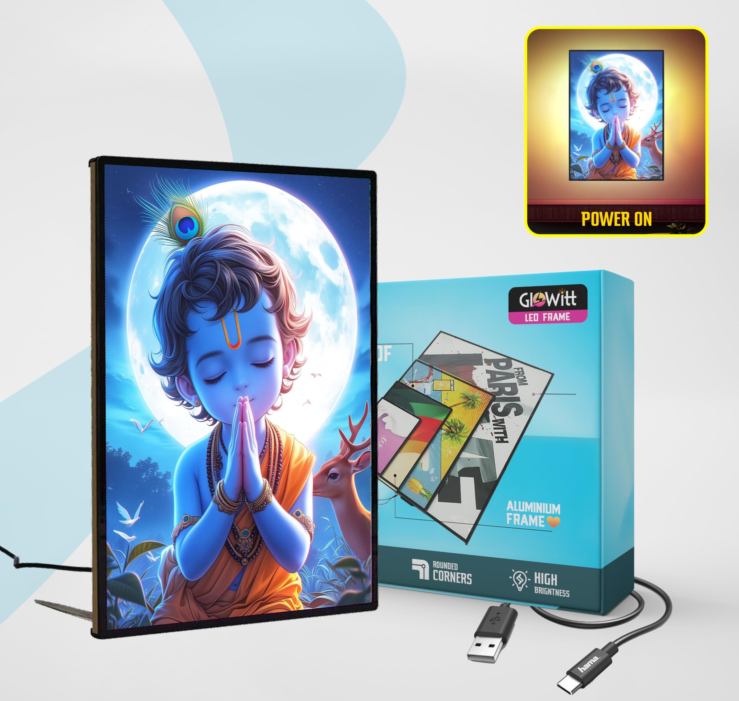 Radha Krishna Led Frame - Ultra Slim Aluminium Led Photo Frame And ...