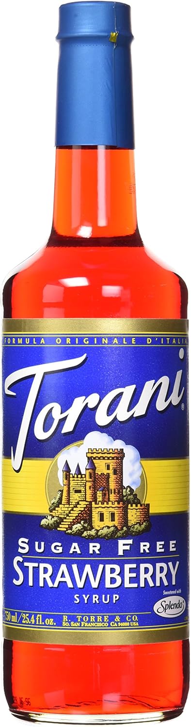 Torani Sugar Free Strawberry Flavor Syrup, 750ml : Amazon.ca: Grocery ...