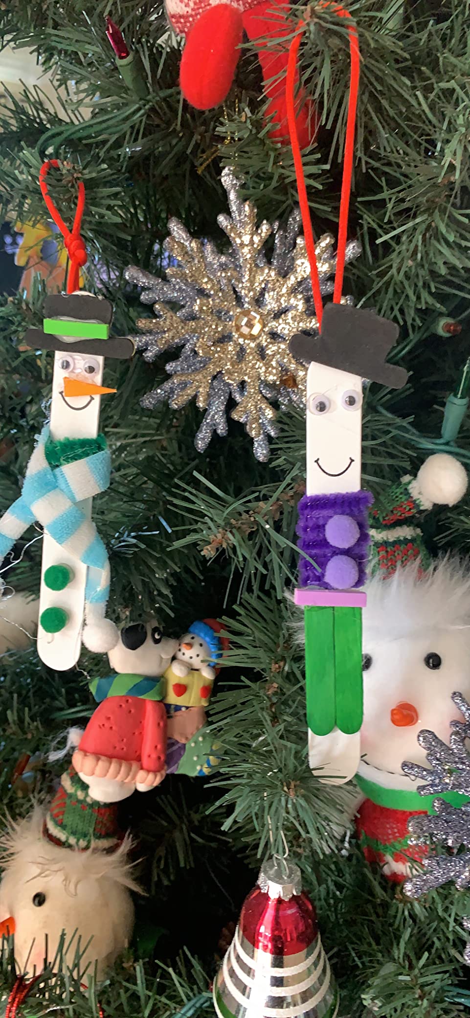 Amazon.com: 4E's Novelty Christmas Snowman Stick Ornament Craft Kit (12 ...