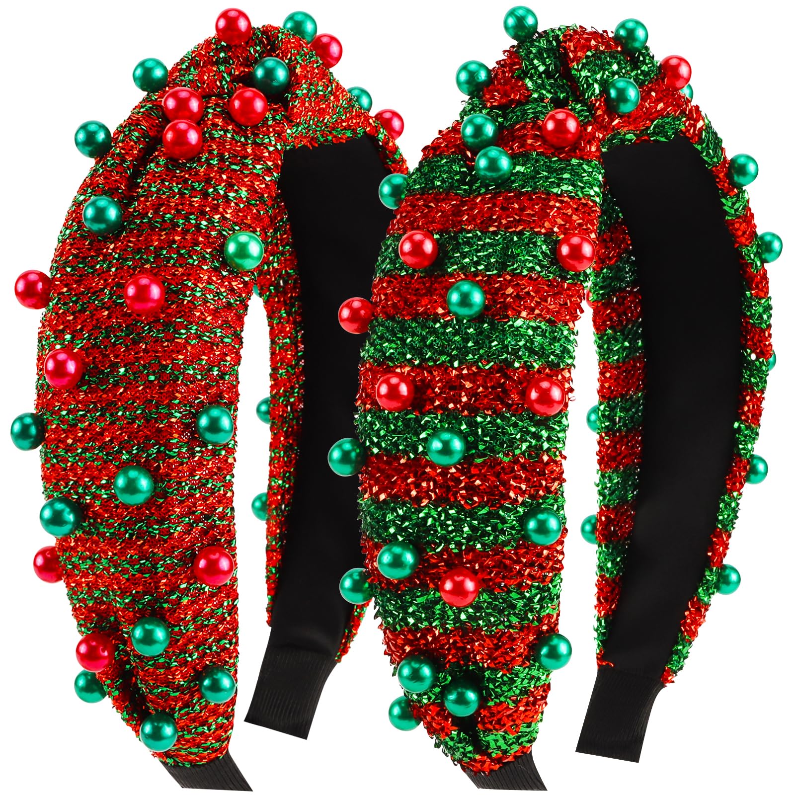 Amazon.com : TOBATOBA Christmas Headbands for Women Girls Sparkly Beads ...