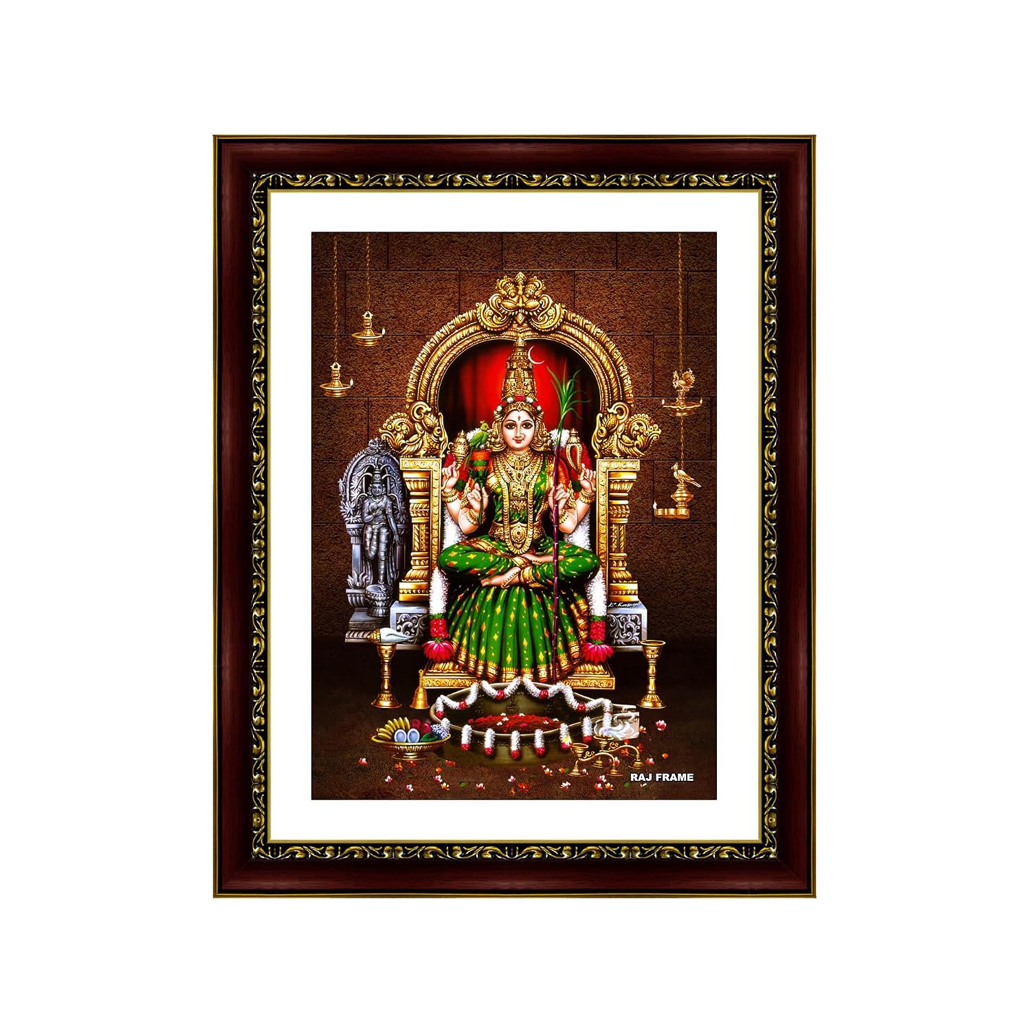 RAJ FRAME–God Sri Kanchi Kamakshi/Kamatchi Amman photo frame for Pooja ...