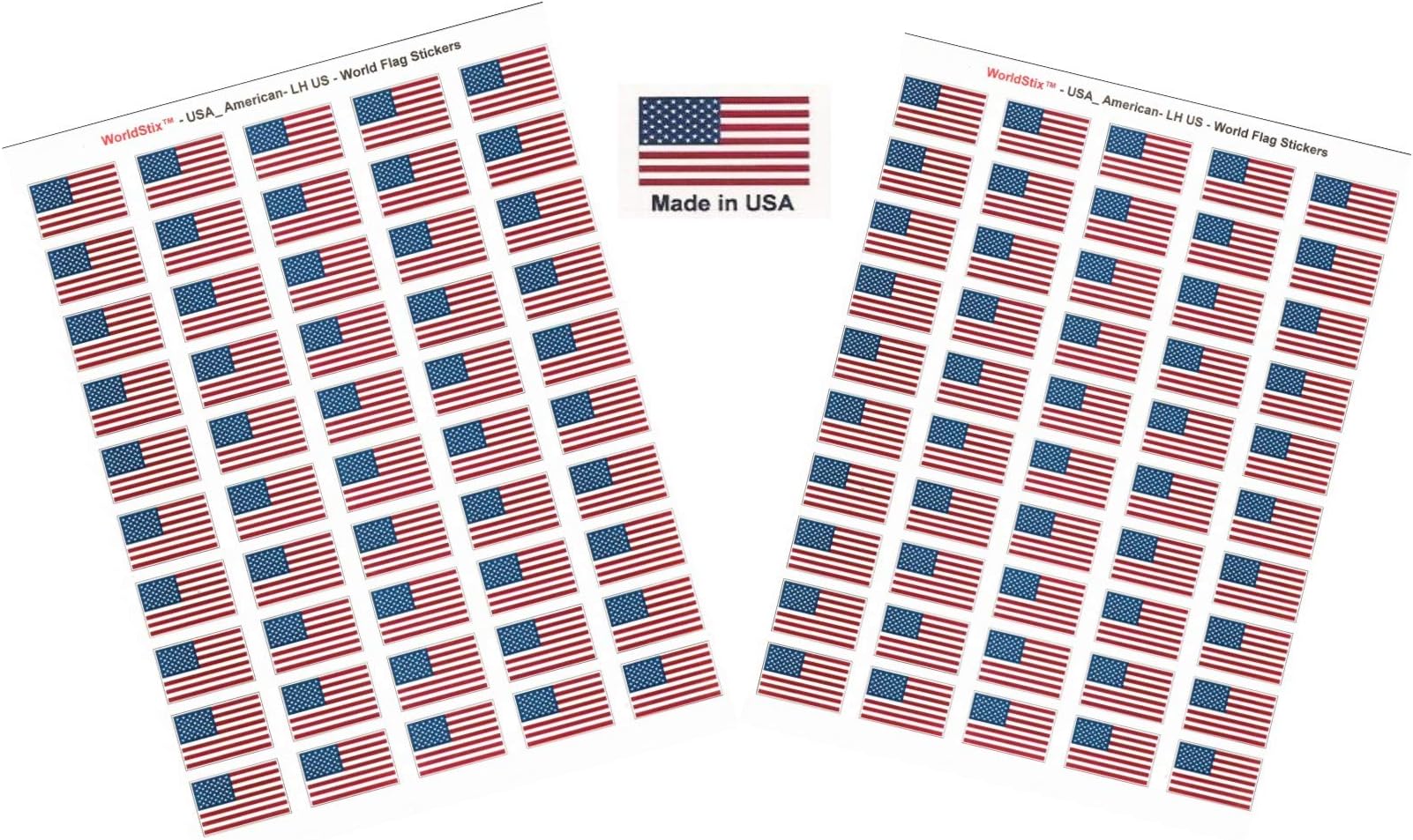 Amazon.com: Made in USA! 100 Country Flag 1.5" x 1" Self Adhesive World ...