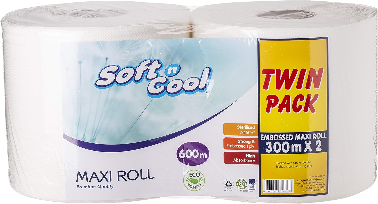 Soft N Cool Maxi Roll Twin Pack, 600 Meter : Buy Online at Best Price ...