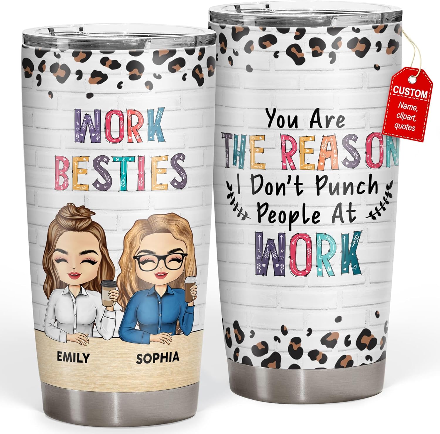Amazon.com | Personalized Work Bestie Gifts For Women - Coworker Gifts ...