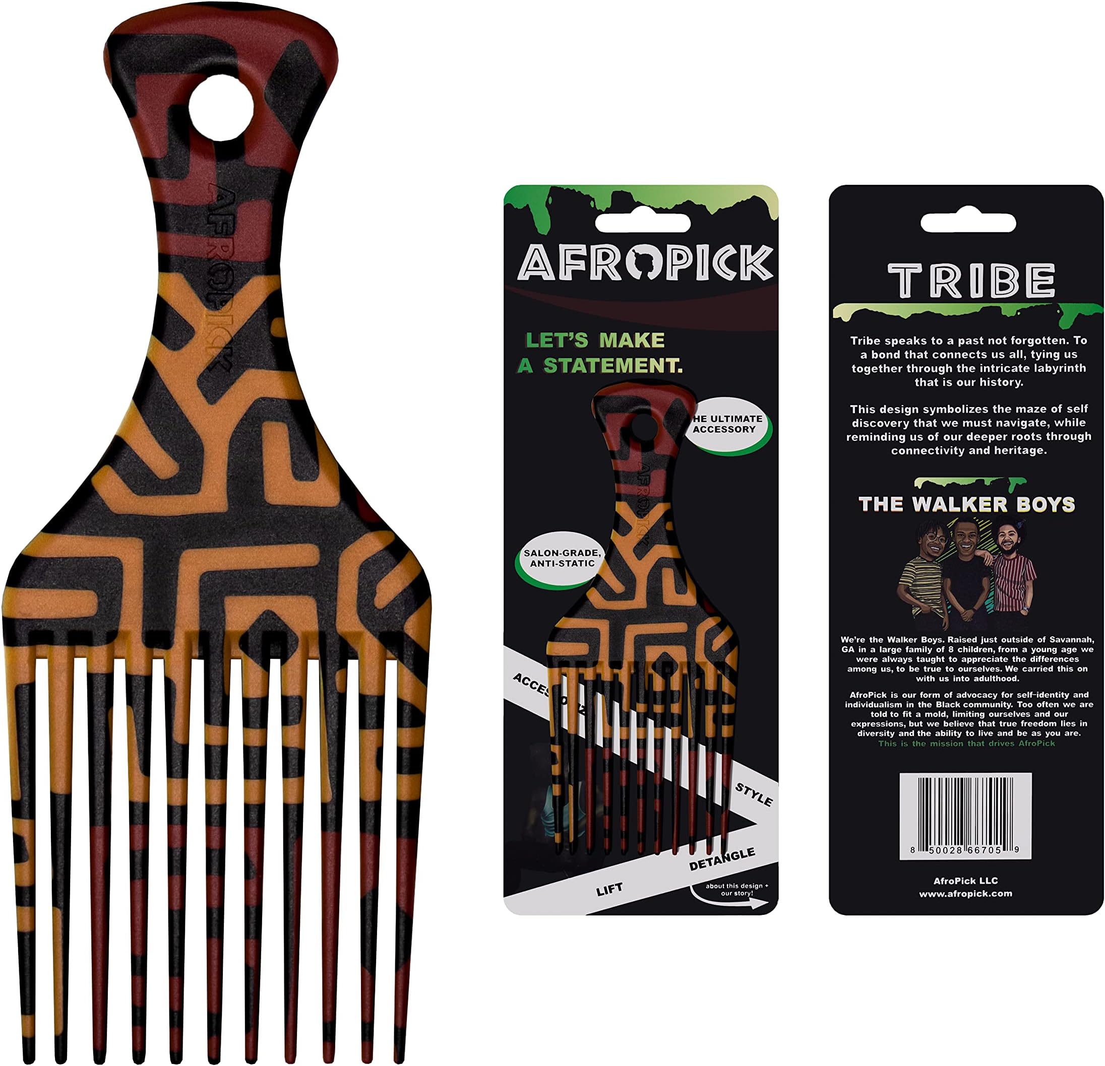Amazon.com : Chicago Comb Model 7 Carbon Fiber Pick Comb, for Long ...
