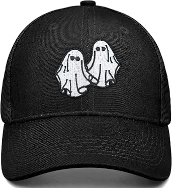 Amazon.com: gswirmchsq Ghost Embroidered Hat Baseball Cap Ghost Face ...