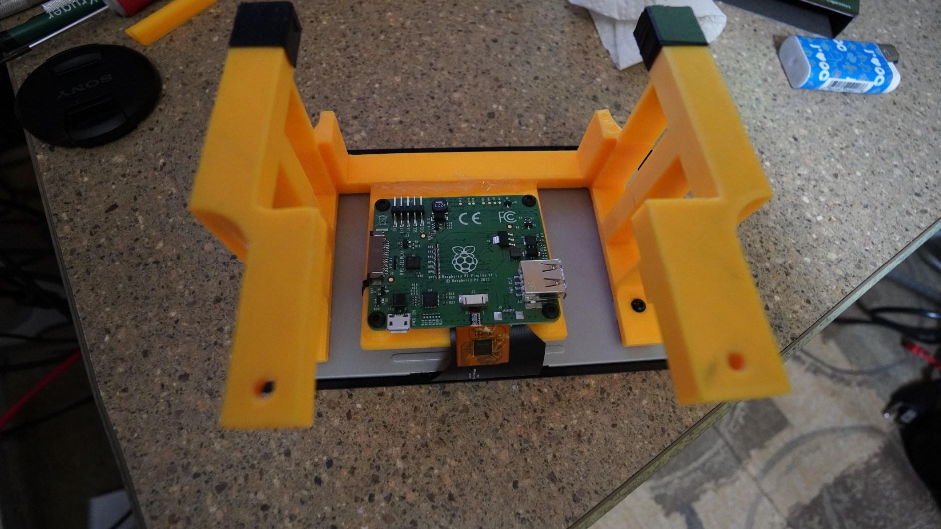 Raspberry Pi 7 inch WVGA Multitouch Color LCD Display Kit for Raspberry ...