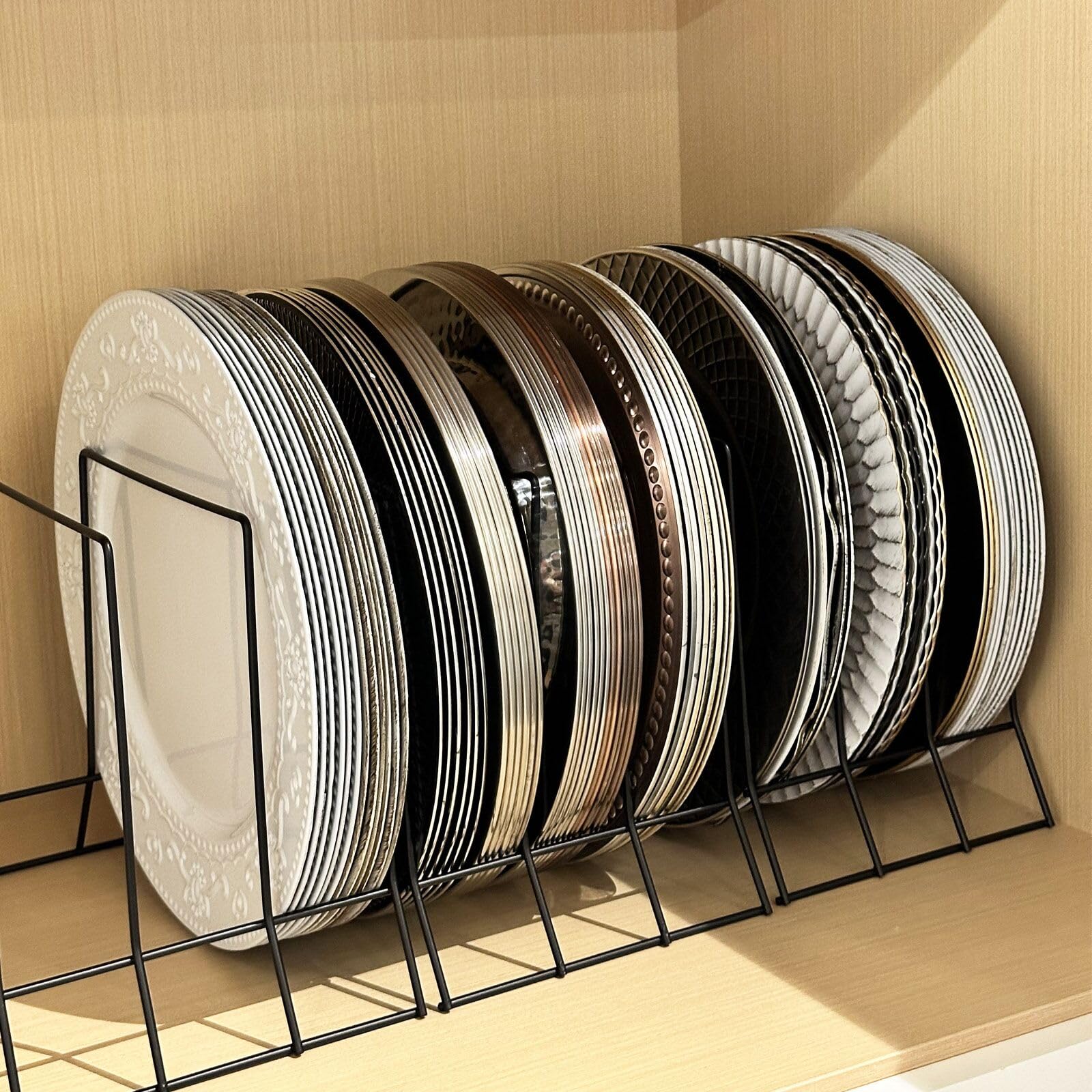 Snapklik.com : Brightalk Freestanding Metal Charger Plates Organizer