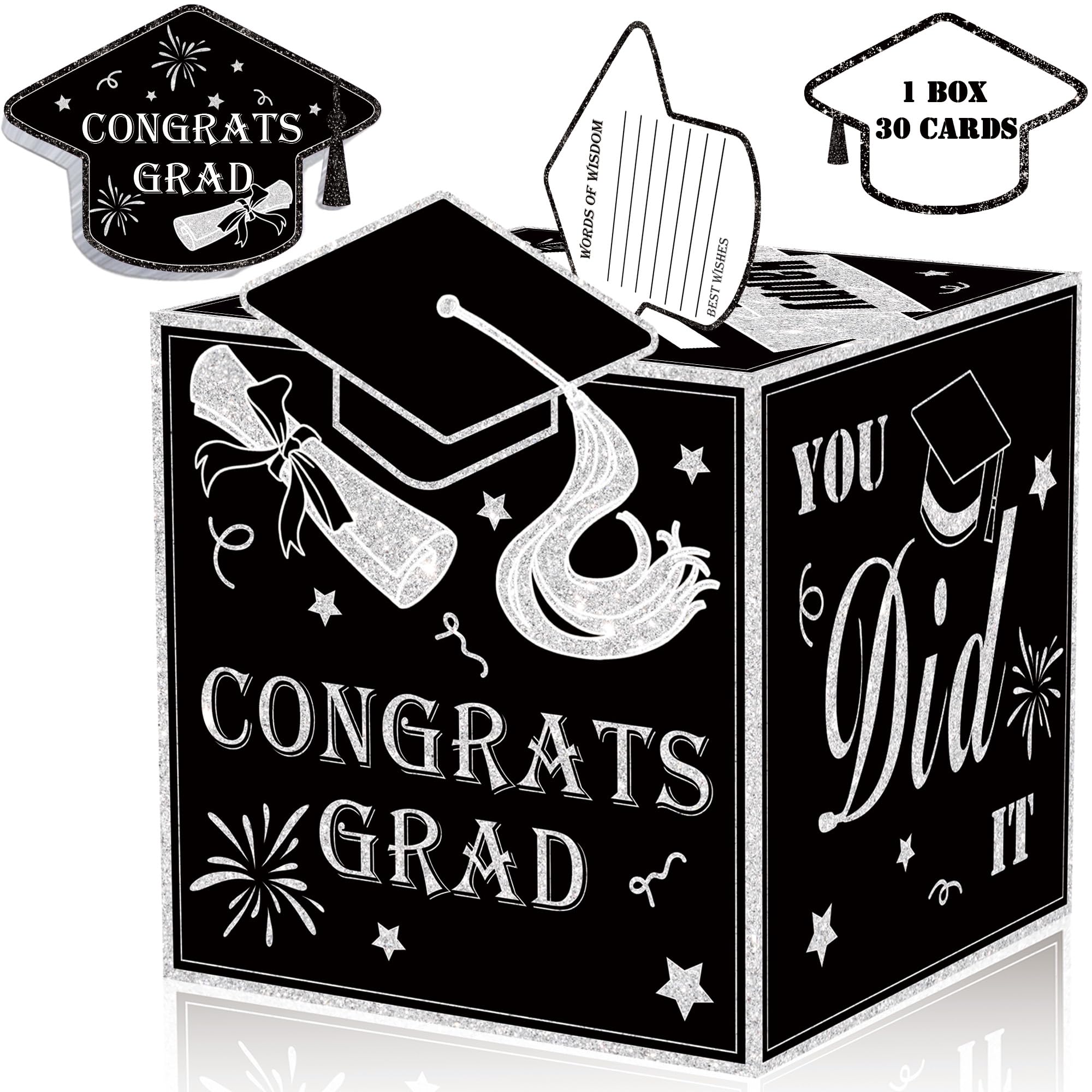 Amazon.com: AYGXU graduation card box Holder 2025 with 30pcs graduation ...