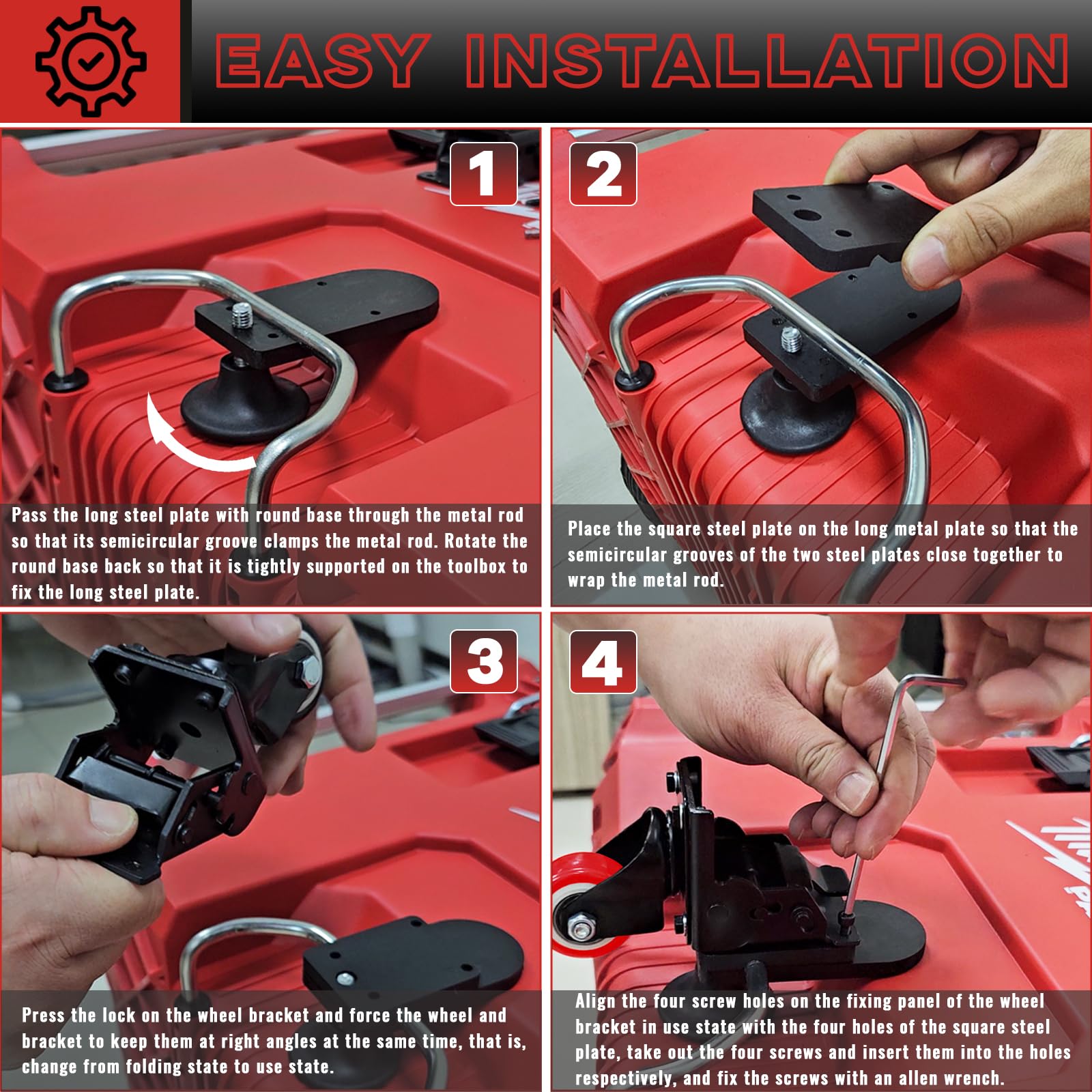 Snapklik.com : Upgraded Steel Construction Front Wheels, Heavy-Duty ...