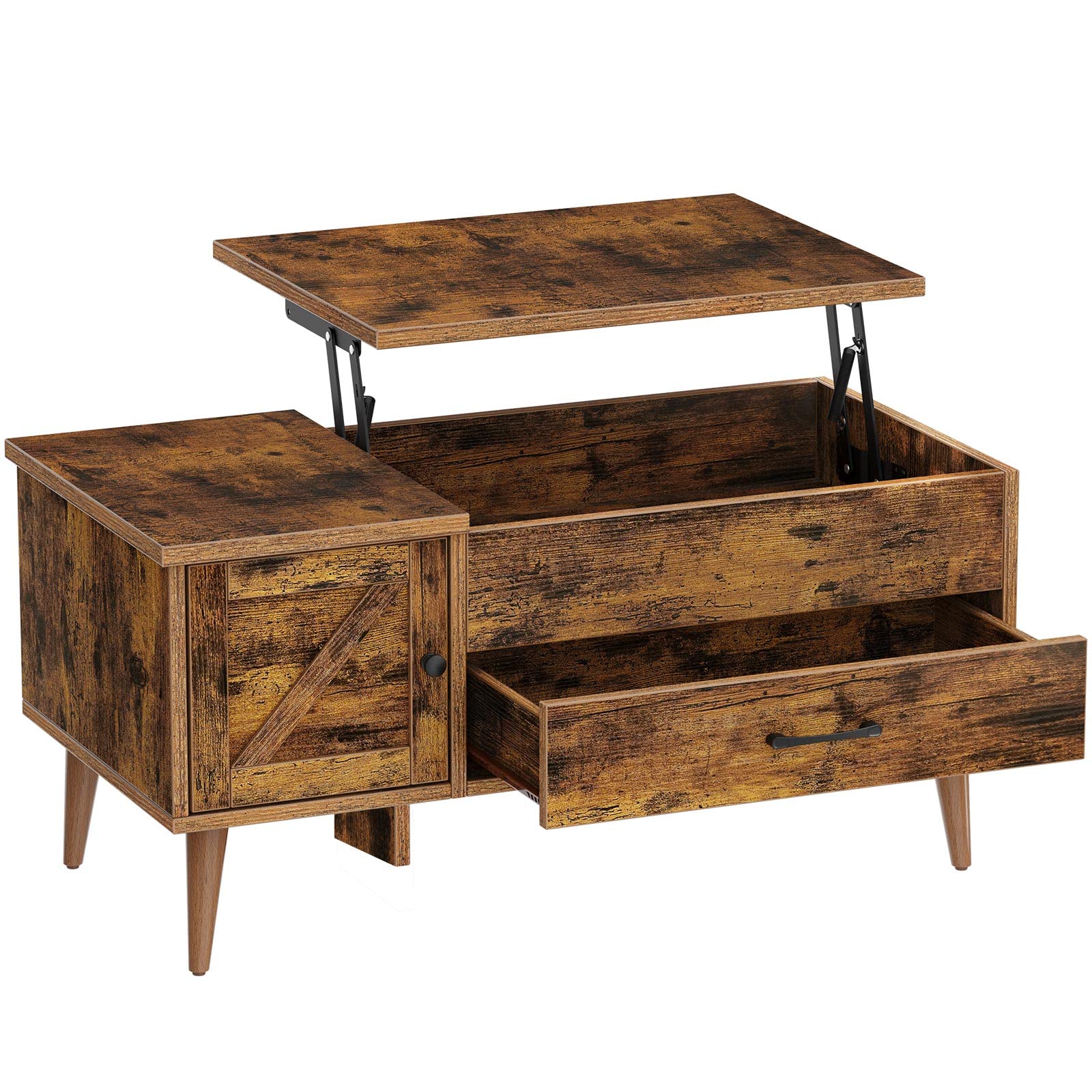 Buy Rolanstar Lift Top Coffee Table with Drawer and Hidden Compartment ...