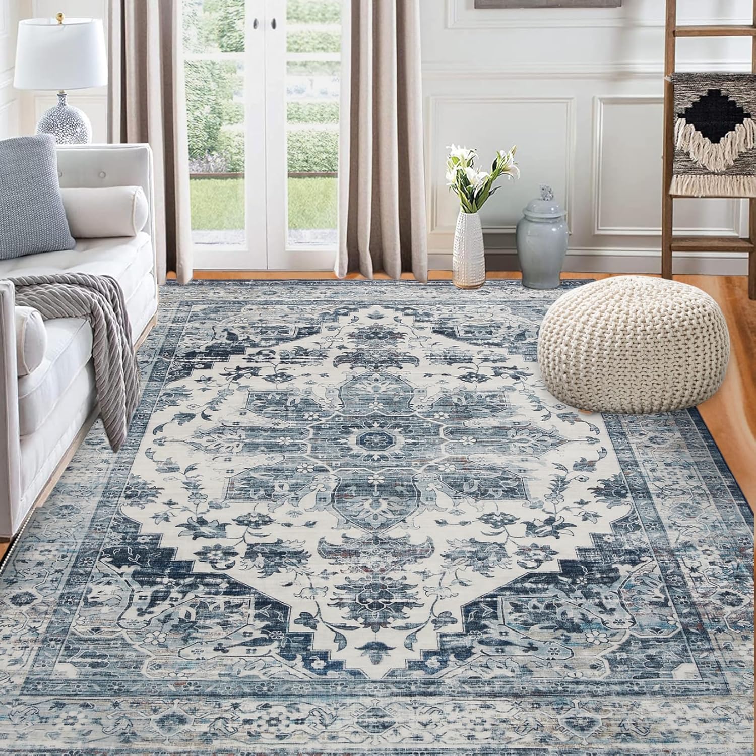 Amazon.com: Fashionwu Cottagecore Area Rug - 4 x 6 Floral Medallion ...