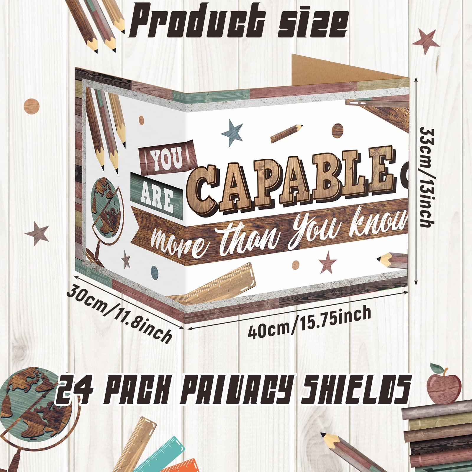 24 Pcs Desk Dividers Privacy Boards for Student Classroom High Strength ...