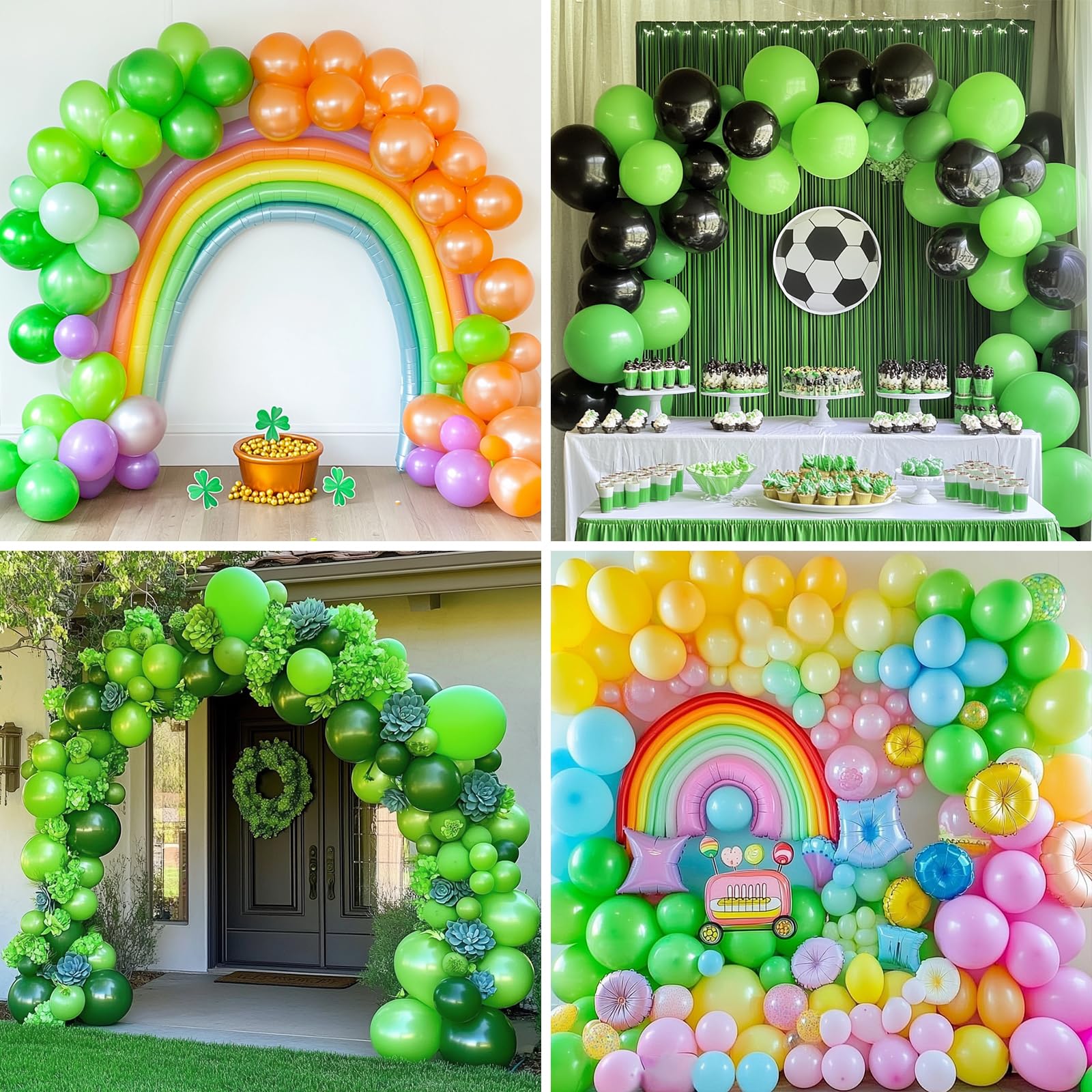Snapklik.com : RUBFAC Lime Green Balloons 129pcs Light Fruit Neon Green ...