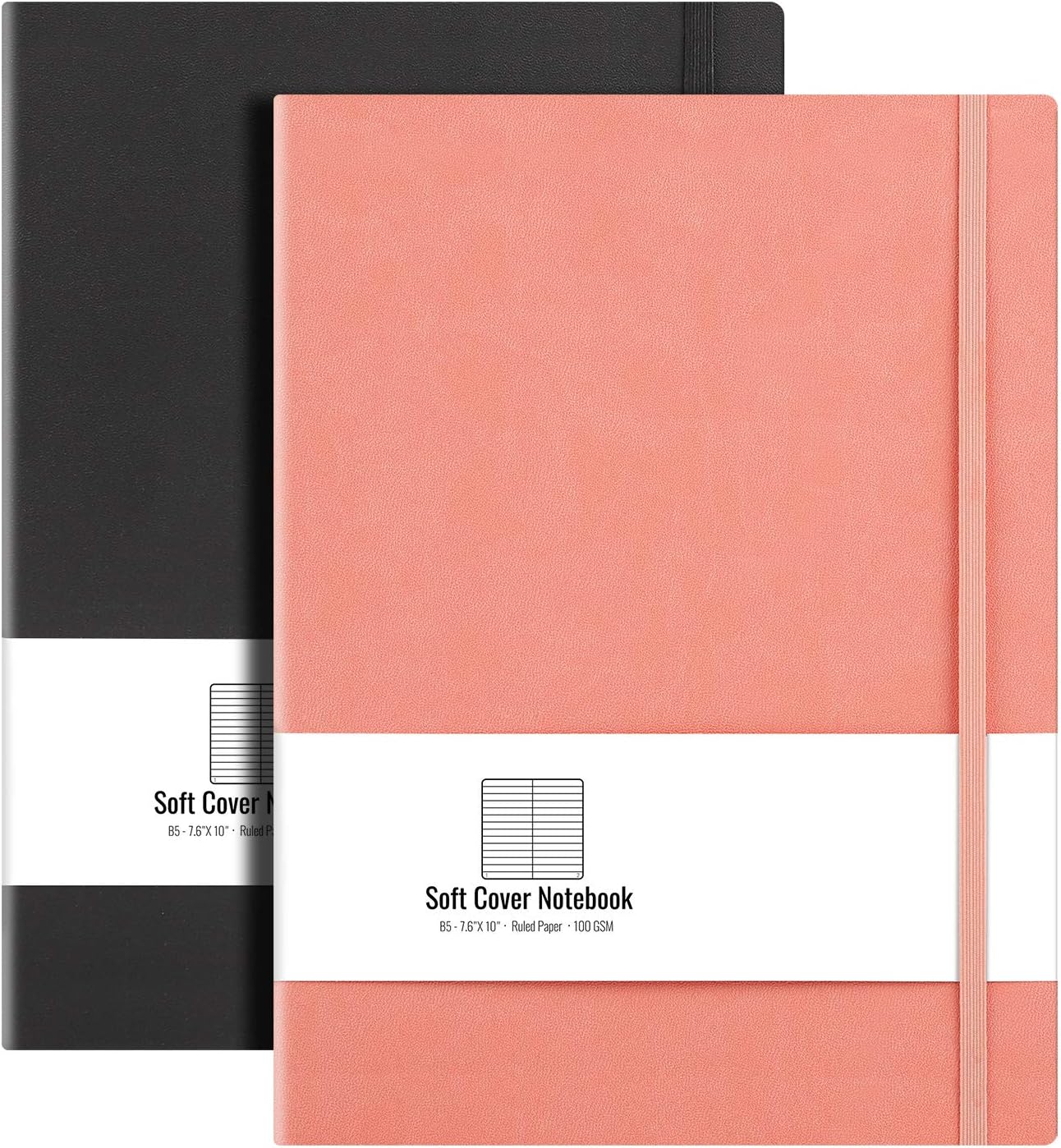 Amazon.com : B5 College Ruled Notebook Softcover Journals (2-Pack ...