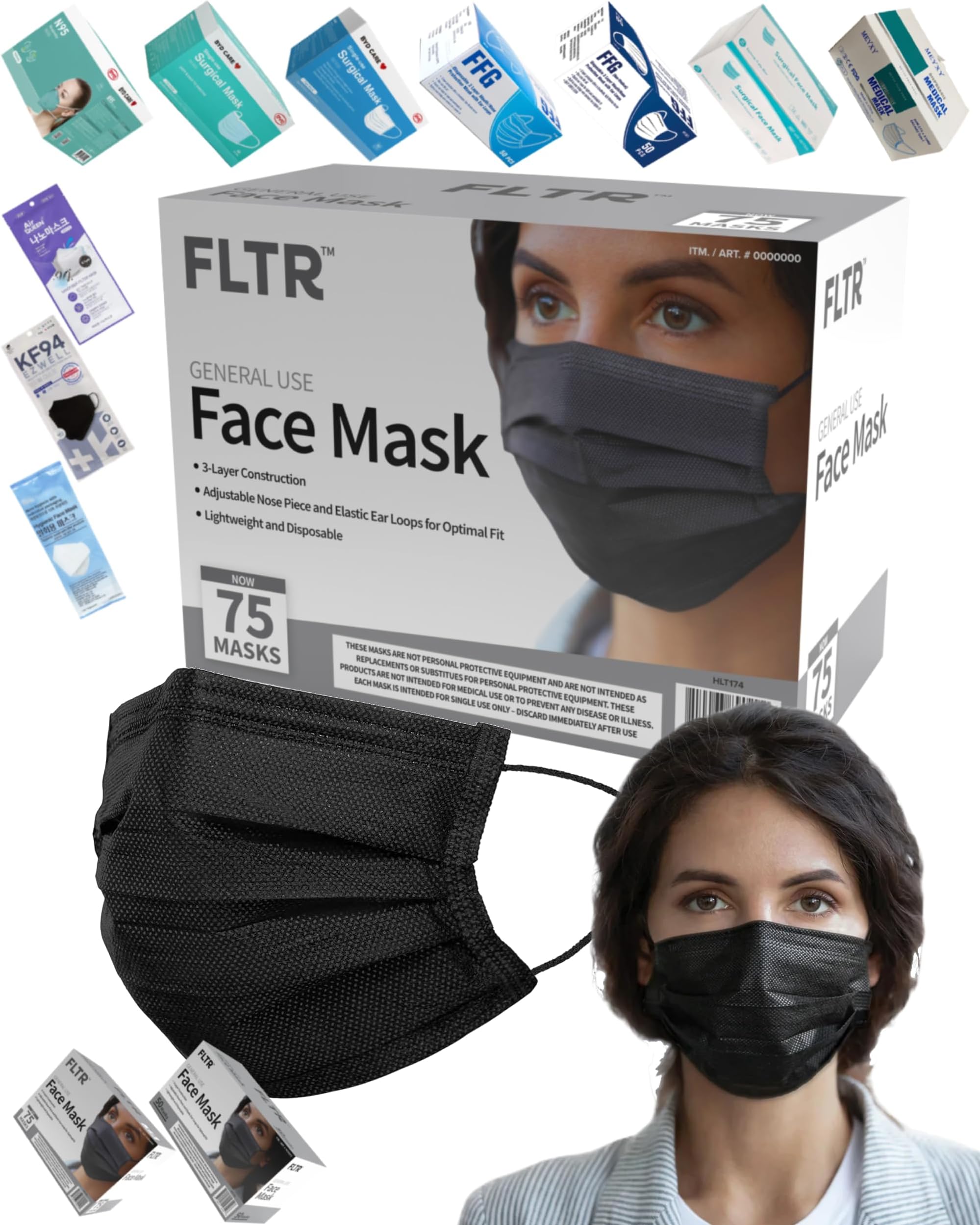 Amazon.com: FUYE [Pack of 2000] Fuye Blue Disposable Face Masks ...