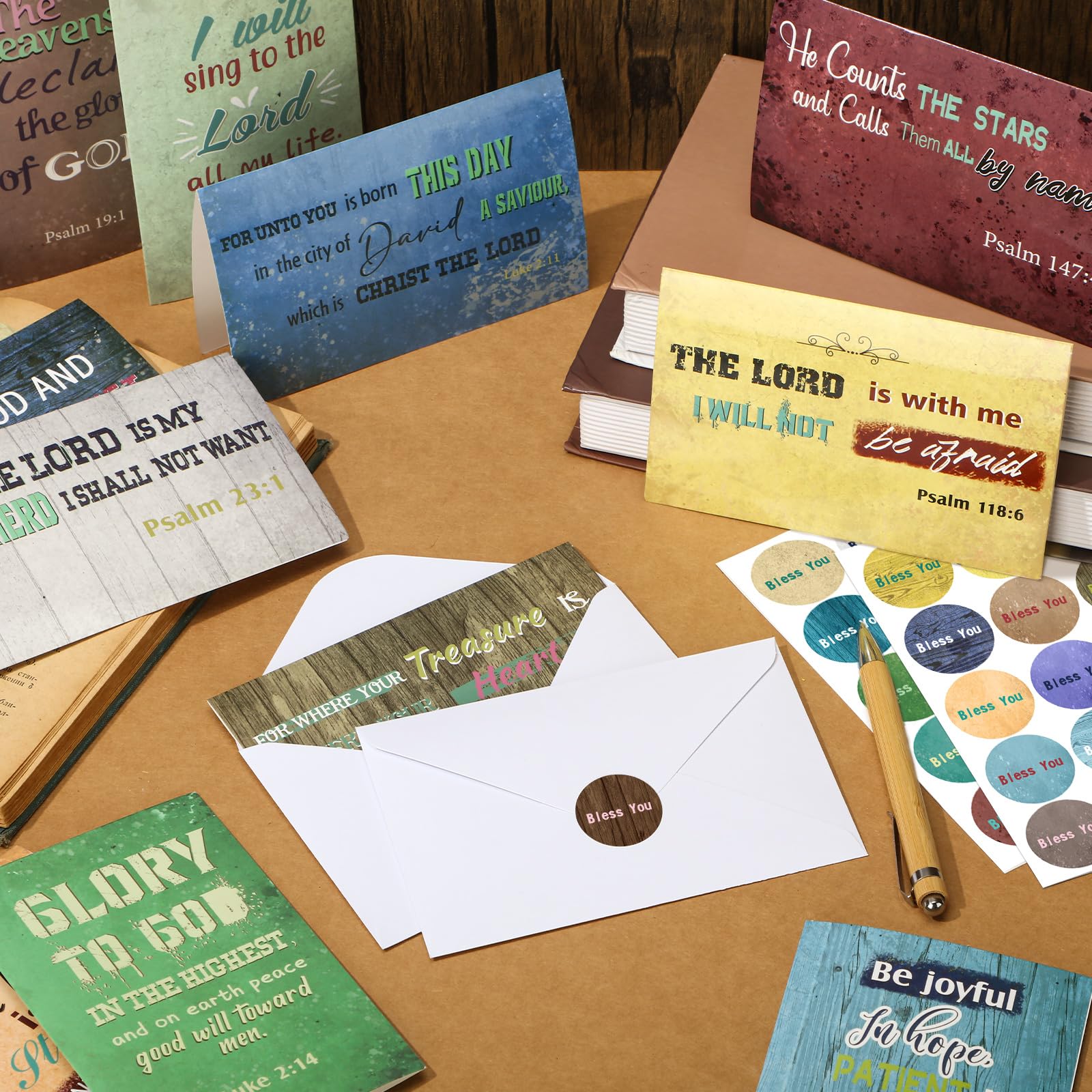 Snapklik.com : 120 Set Inspirational Christian Greeting Cards Bulk