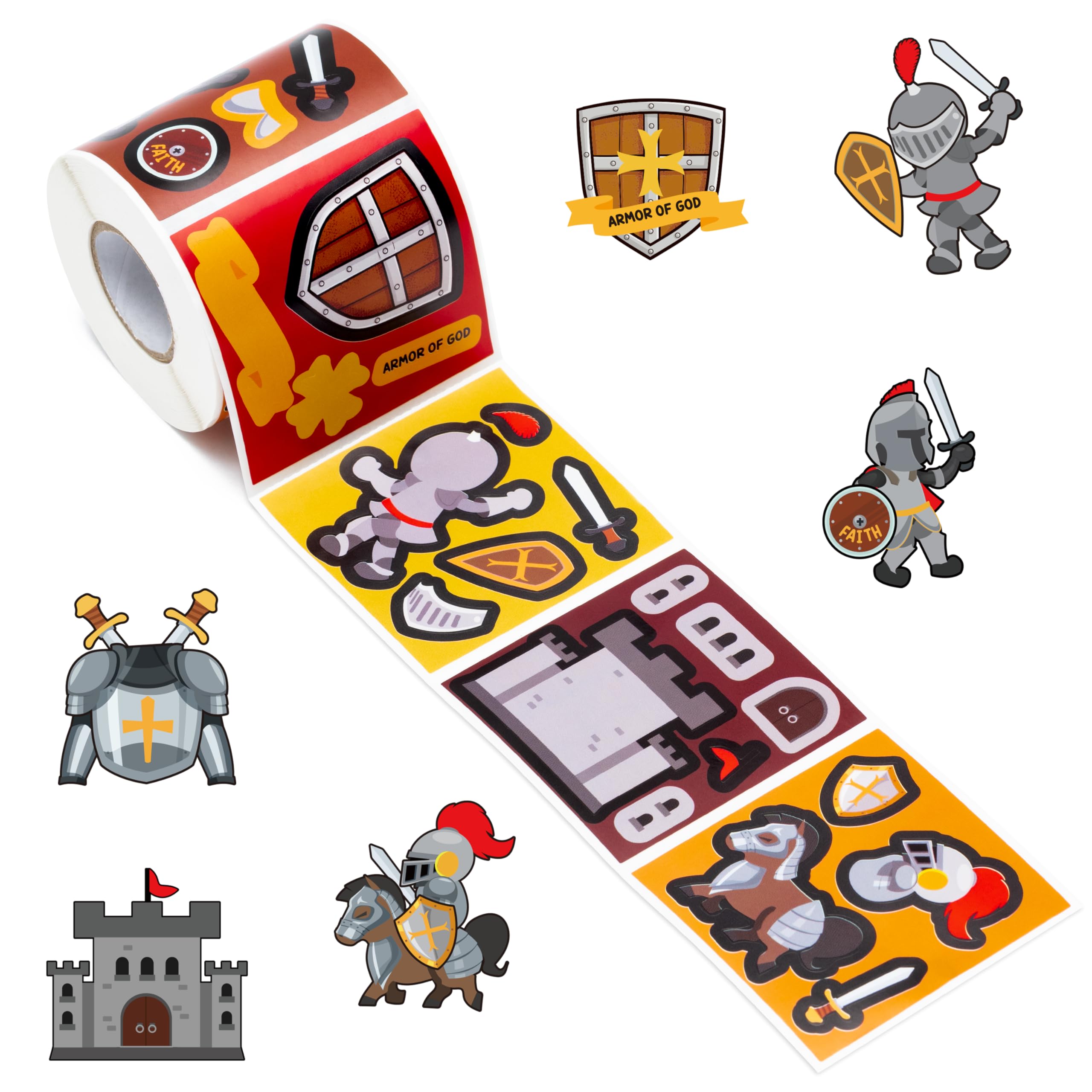 Snapklik.com : 300pcs Armor Of God Scene DIY Sticker Roll, Make Your ...