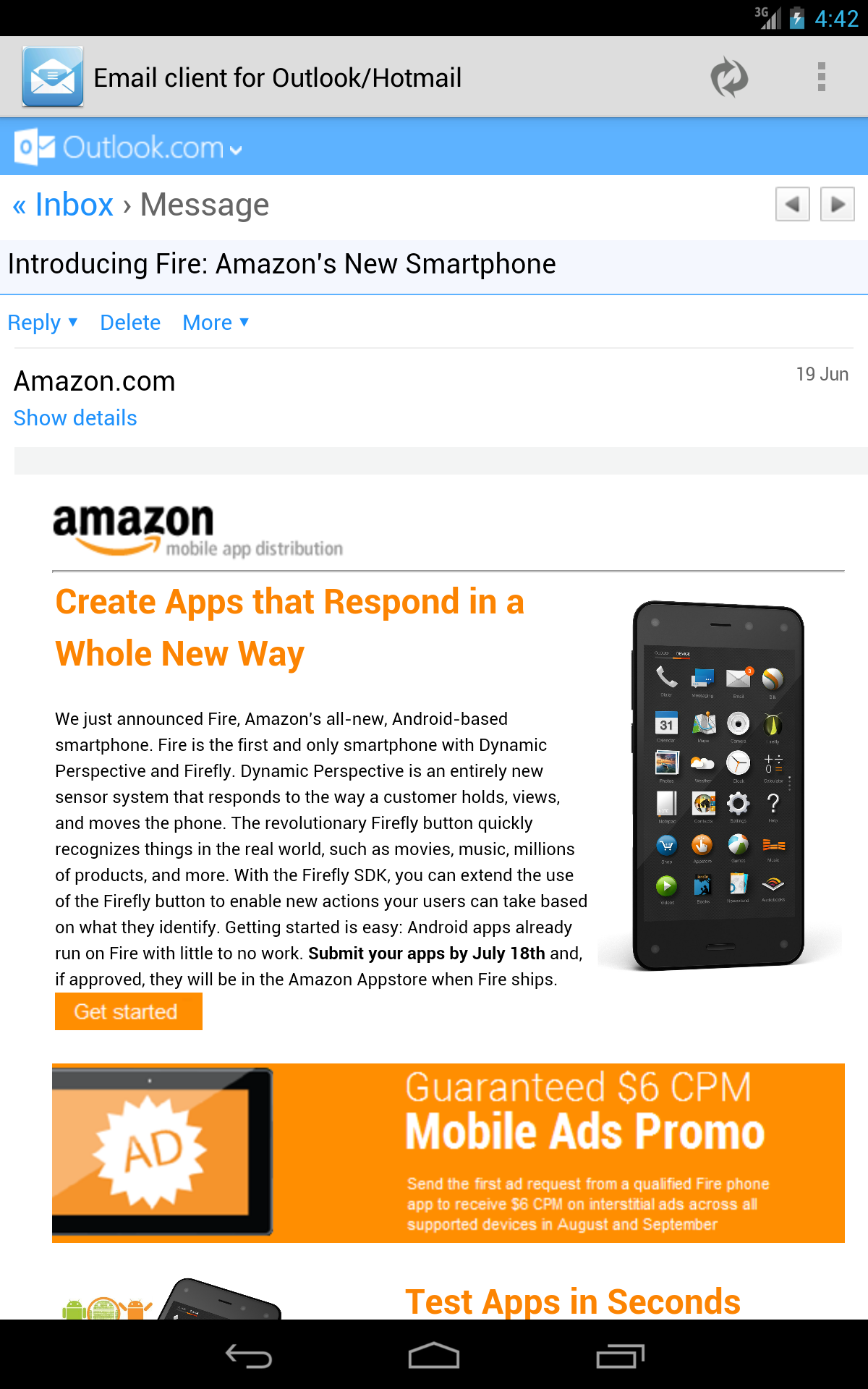 Email Client for Outlook/Hotmail - App on Amazon Appstore