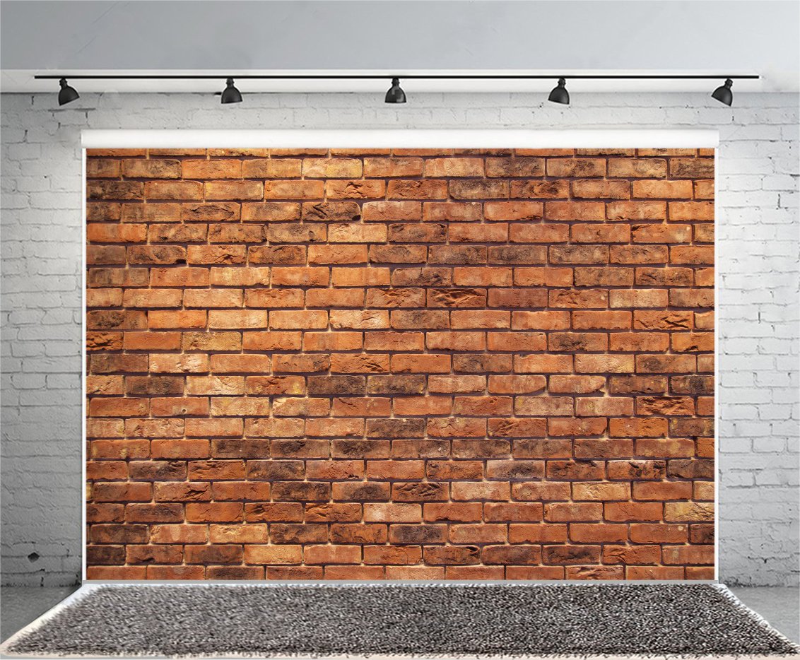 Buy Yeele 10x8ft Retro Brick Backdrop Vinyl Cloth Vintage Brown Brick ...