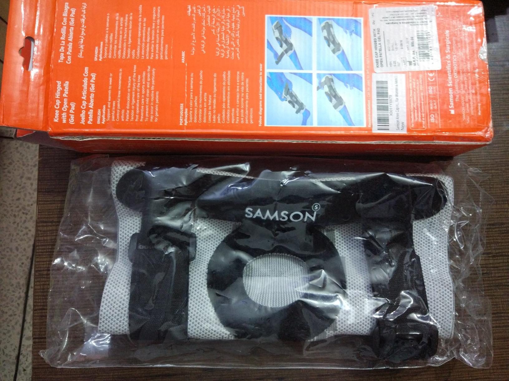 Buy Samson Orthotics Knee Cap Hinged with Open Patella and Gel Pad ...