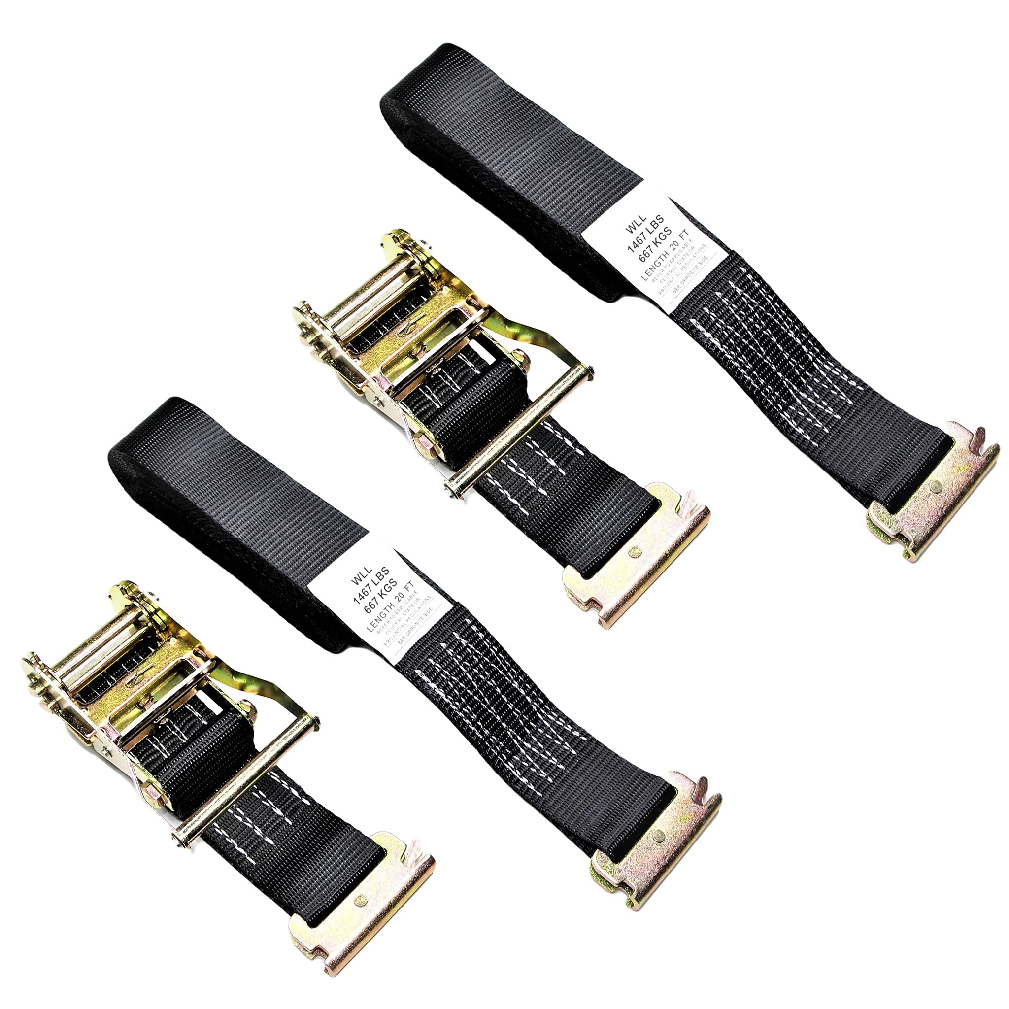 Amazon.com: WorldPac (Pack of 2) 2 Inch by 20 Feet E Track Fitting Tie ...