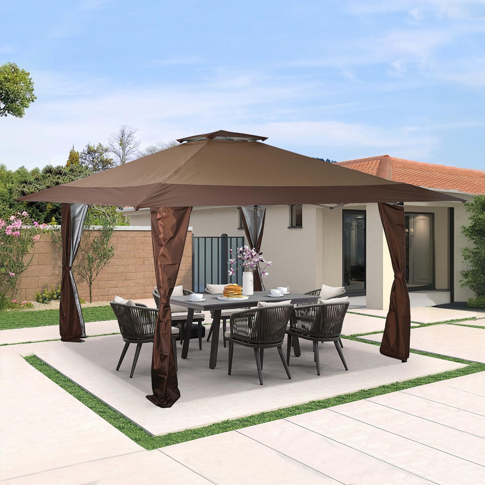 Amazon.com : EAGLE PEAK 13x13 Straight Leg Pop Up Canopy Tent Instant ...