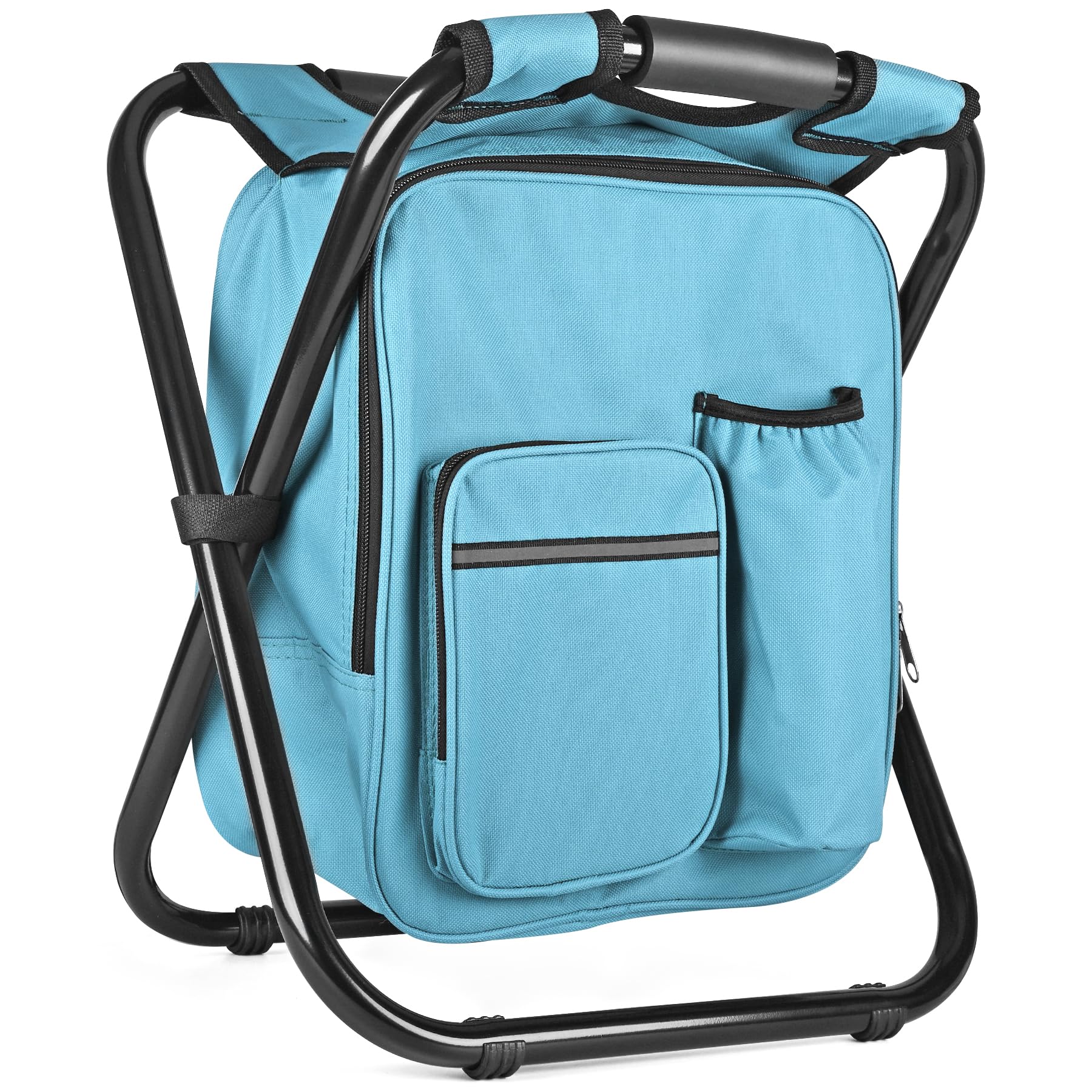 Amazon.com: Kikerike Backpack Stool Cooler Chair Heavy Duty 400 LBS Max ...