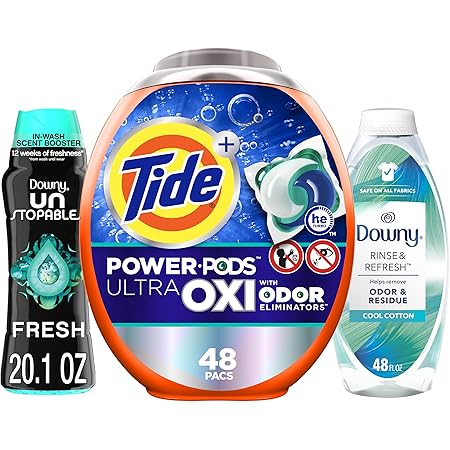 Amazon.com: Tide Laundry Bundle: Tide PODS, 112ct; Downy Unstopables ...