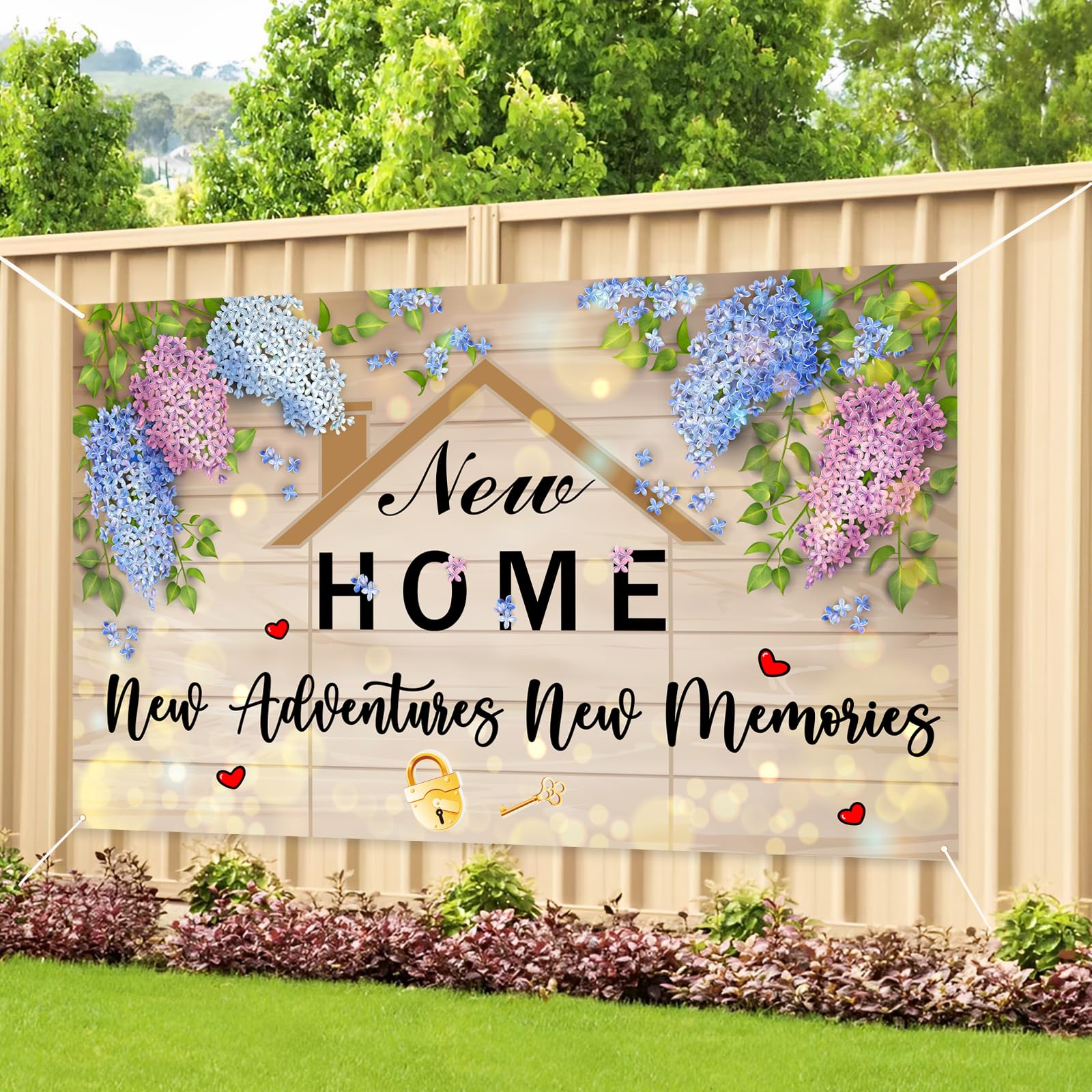 Amazon.com: Labakita New Home New Adventures New Memories Backdrop ...