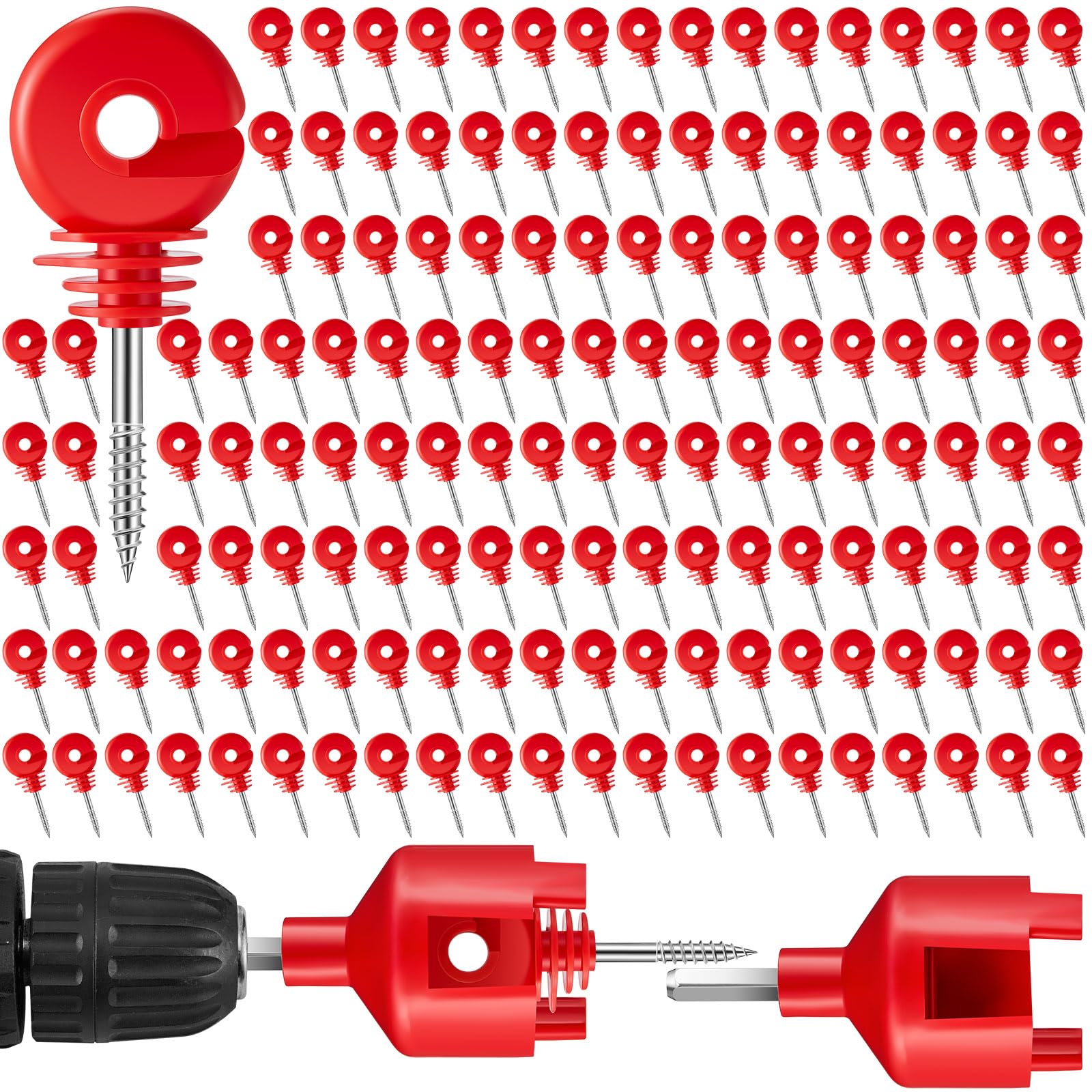 Amazon.com : Sweetude 200 Pcs Electric Fence Insulator with 1 Pcs ...