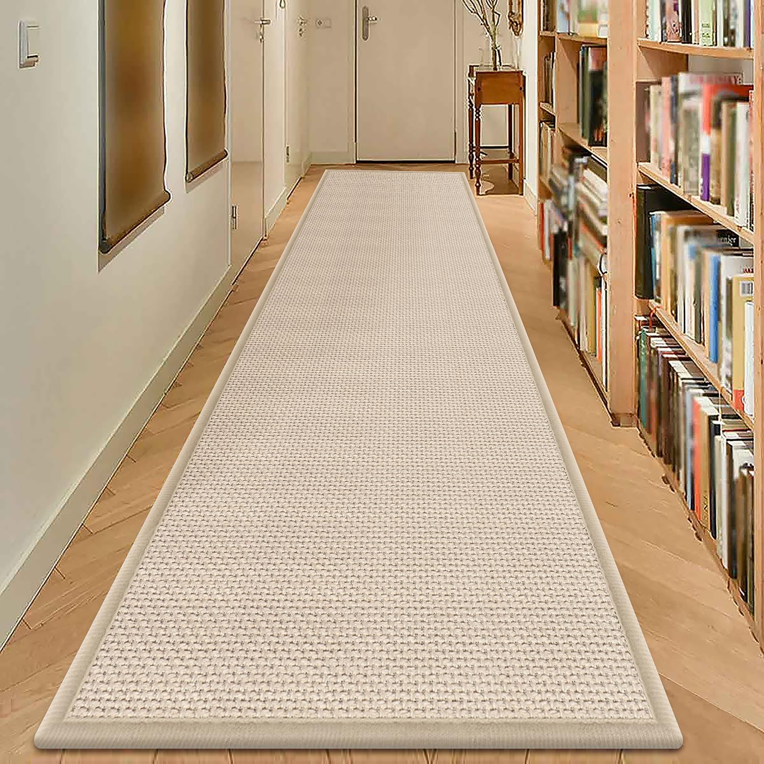 Jute Hallway Runner Rug 15 Ft With Rubber Backing Super Absorbent Long