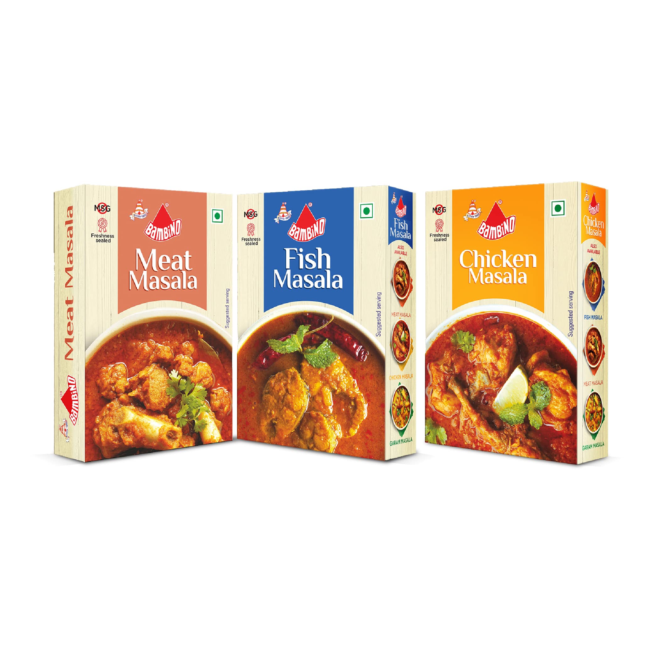 Buy Bambino Masala Combo - Pack of 3 Contains Meat Masala (1packets ...